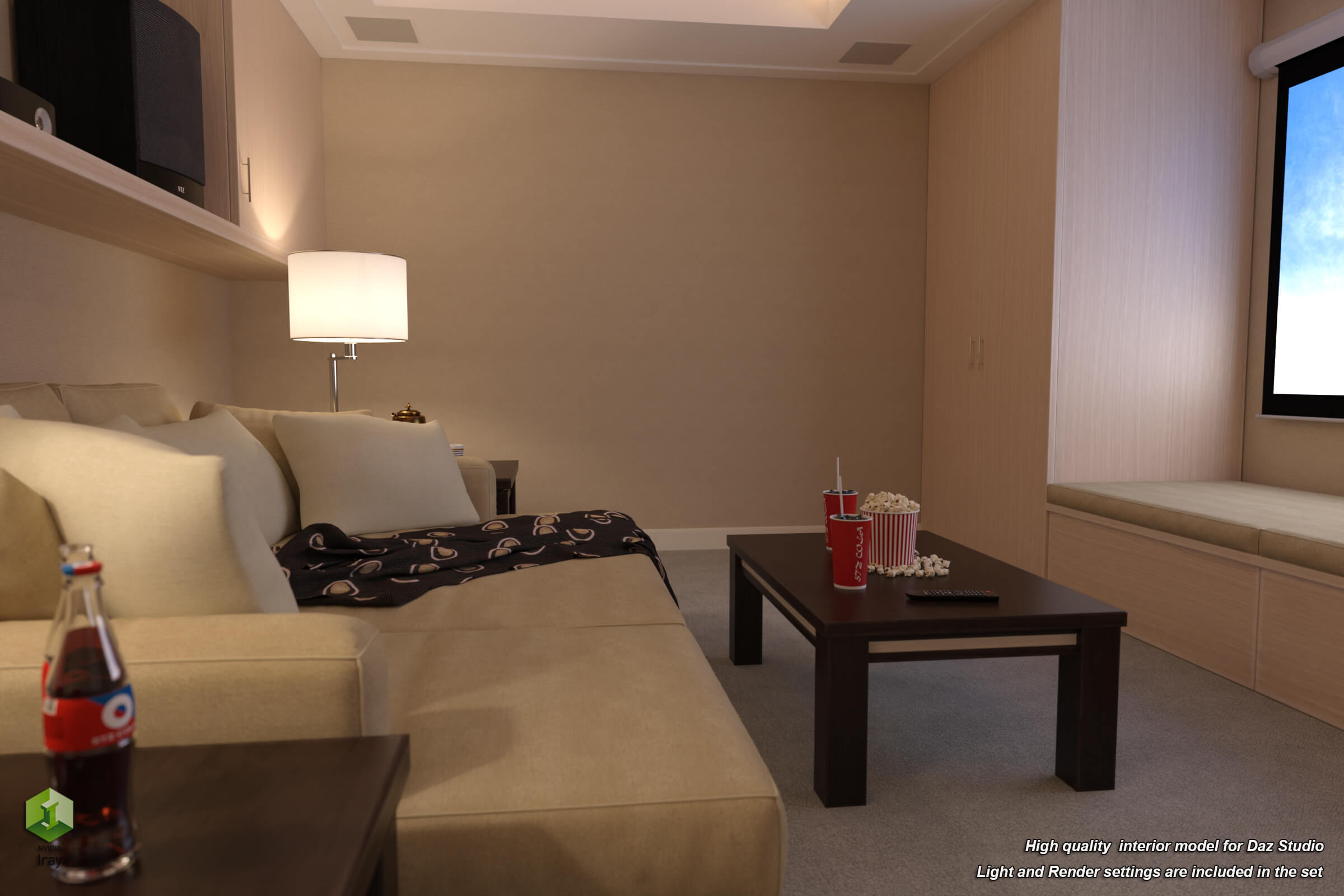 STZ TV Room 02 - Daz Content by Santutius78