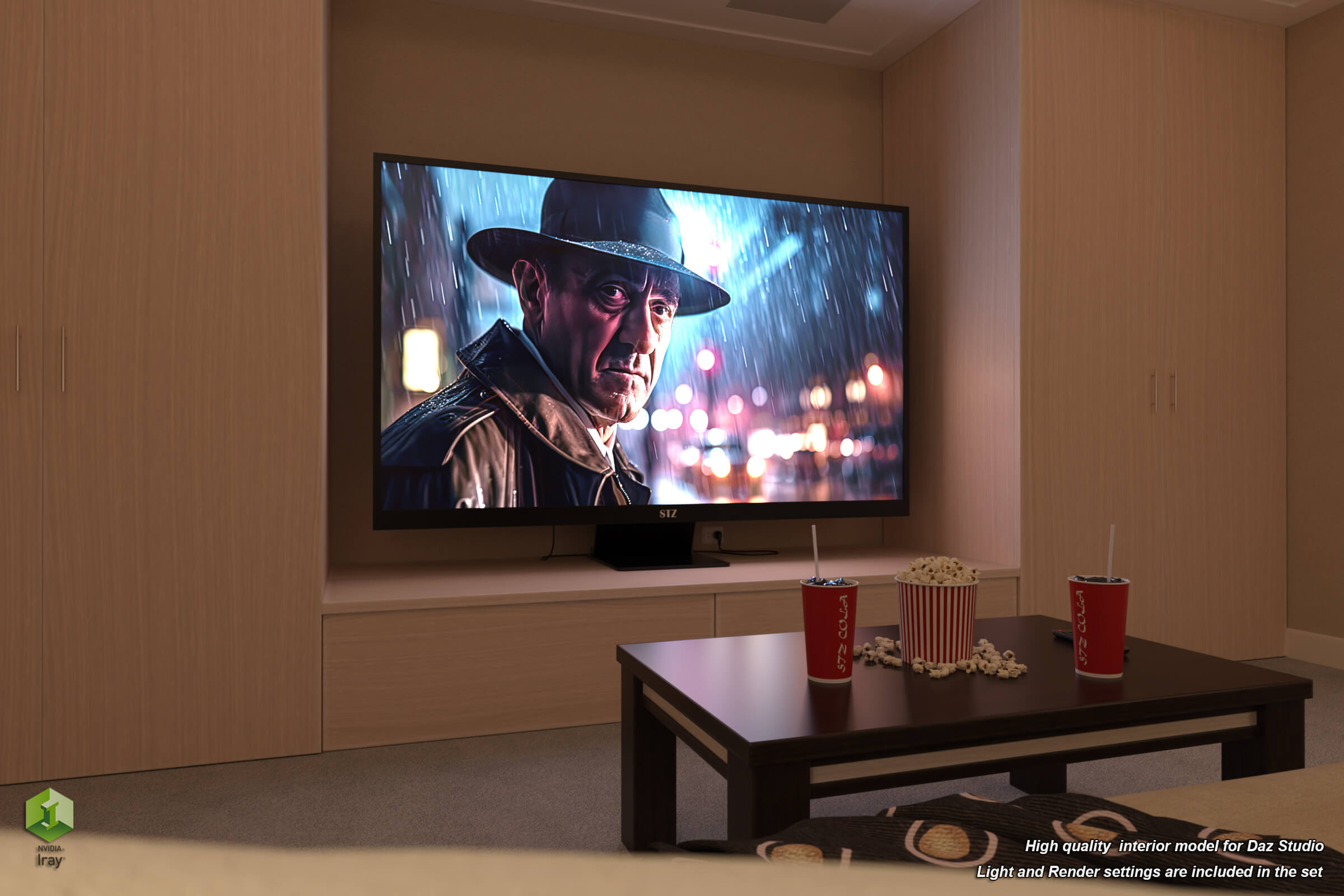 STZ TV Room 02 - Daz Content by Santutius78