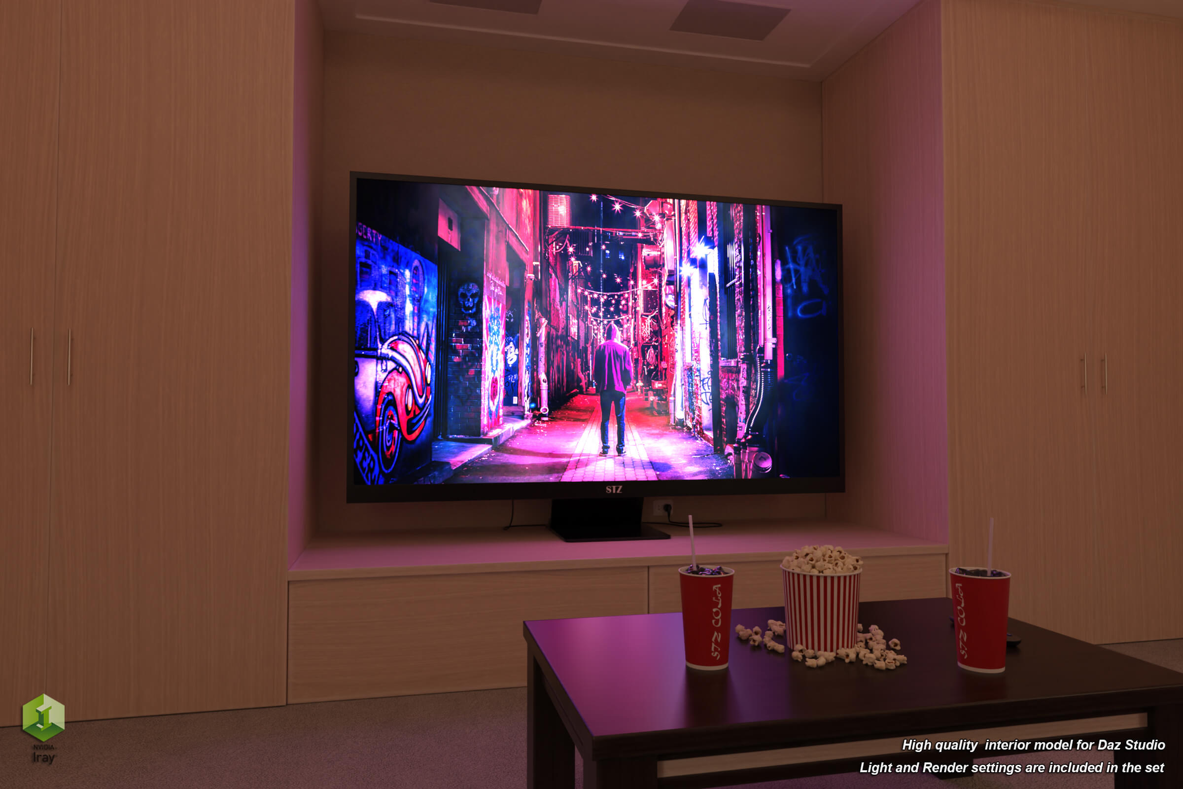 STZ TV Room 02 - Daz Content by Santutius78