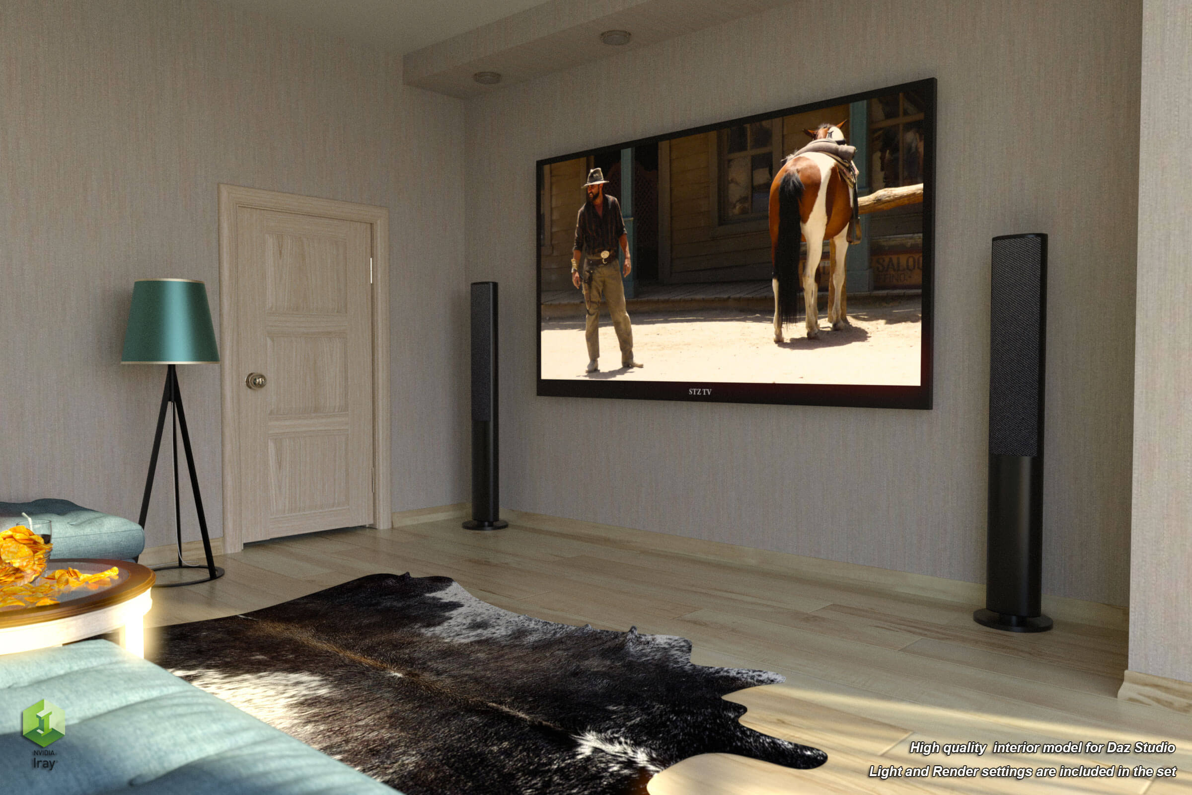 STZ TV Room 01 - Daz Content by Santutius78