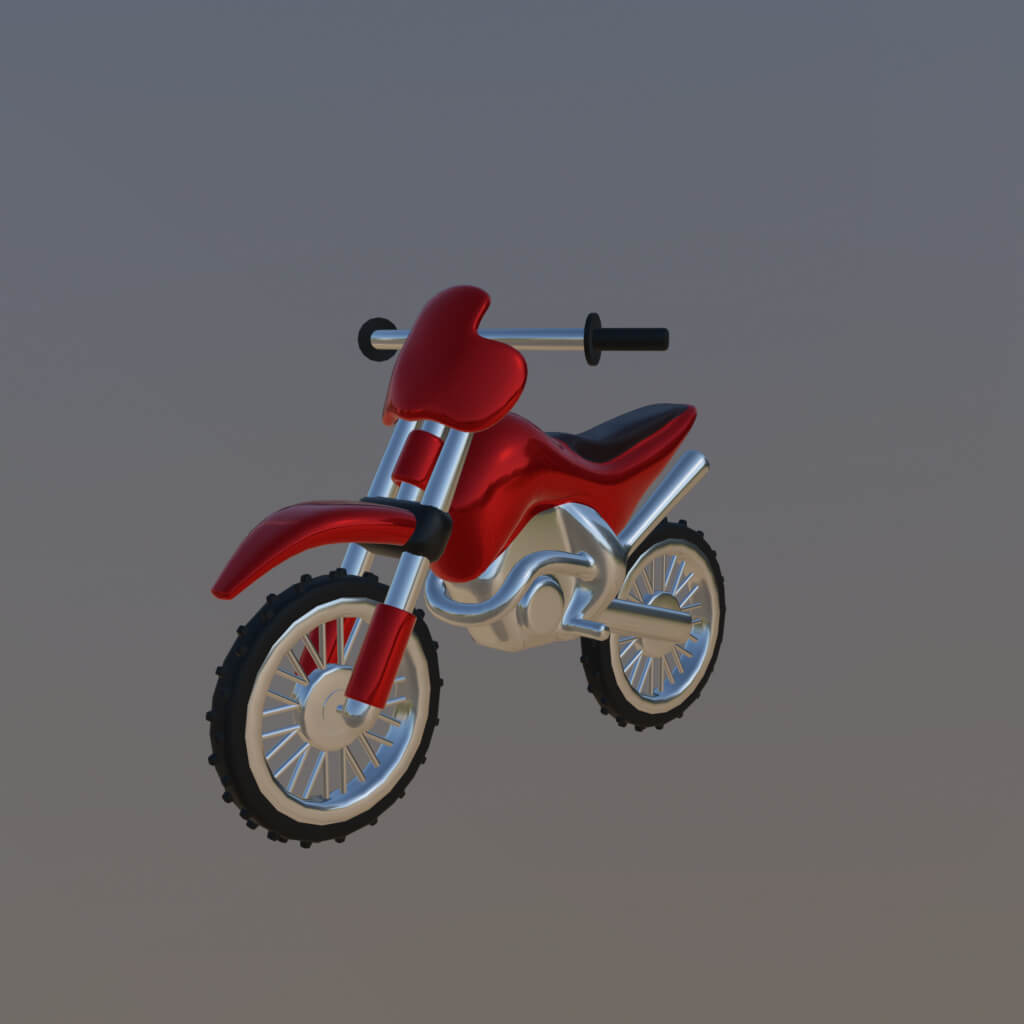 sports motorcycle for extreme racing - 3D Model by Santuus
