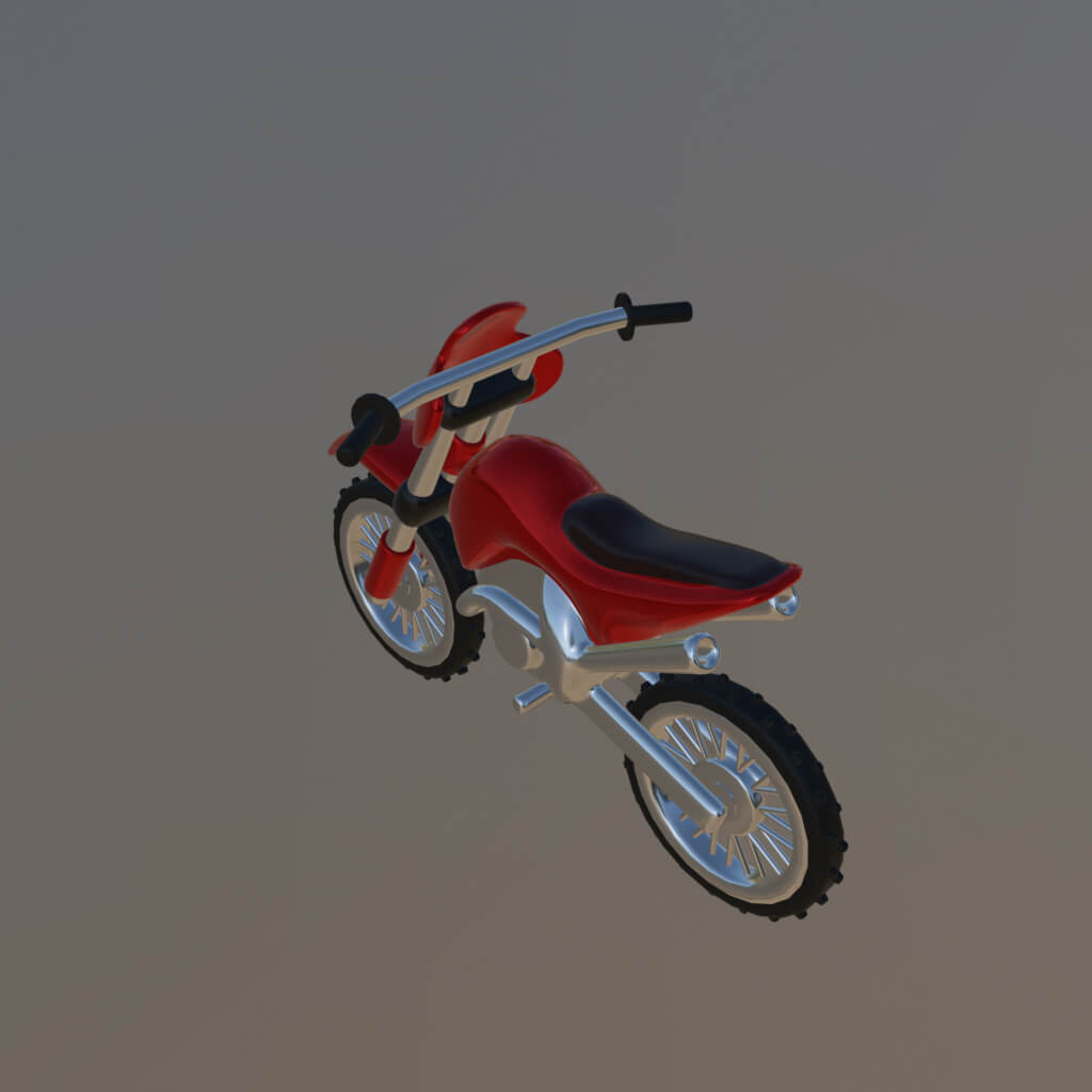 sports motorcycle for extreme racing - 3D Model by Santuus