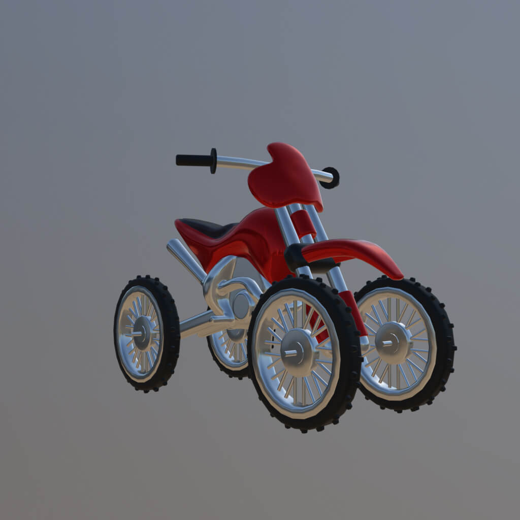 sports motorcycle for extreme racing - 3D Model by Santuus