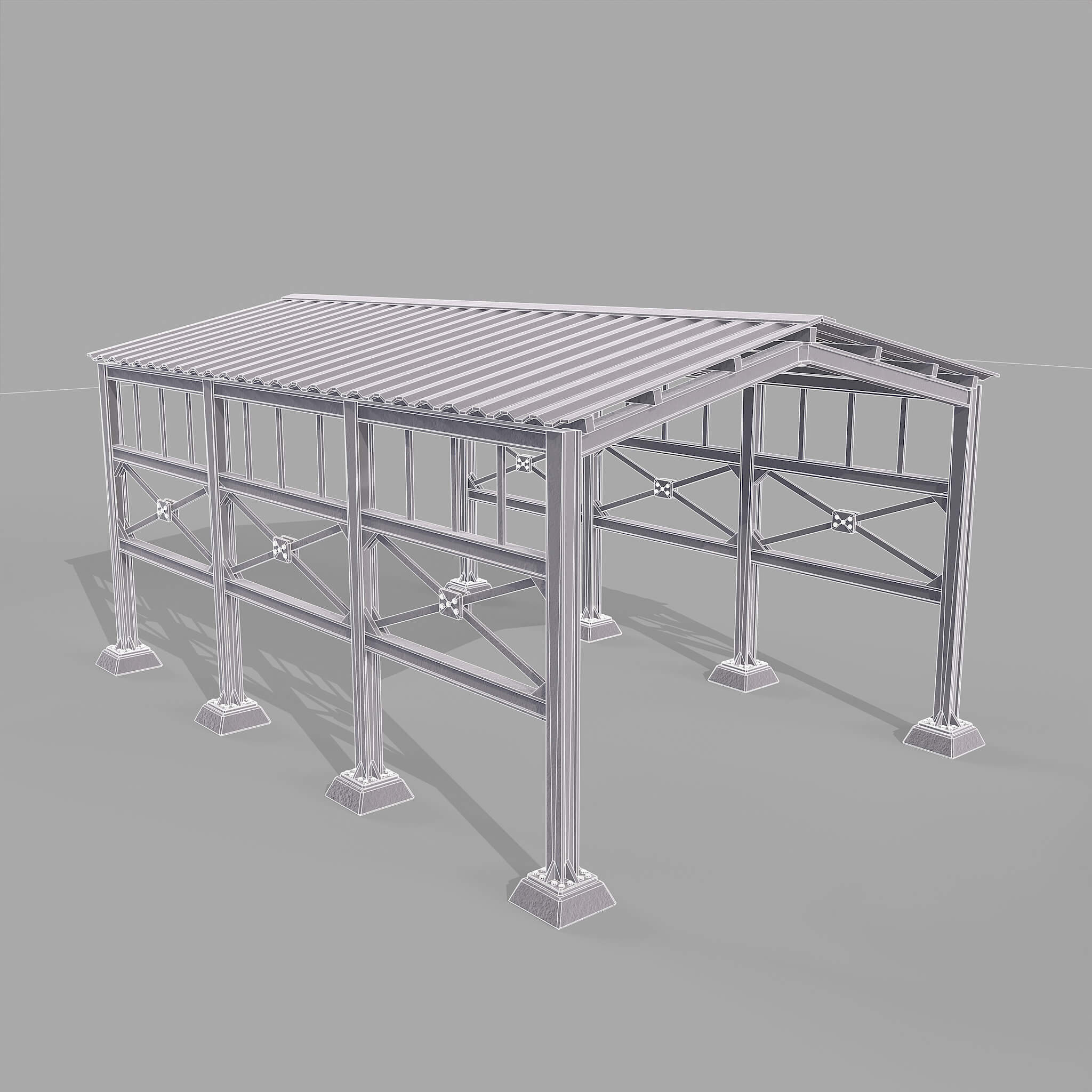 Steel Canopy - 3D Model by Saqlain