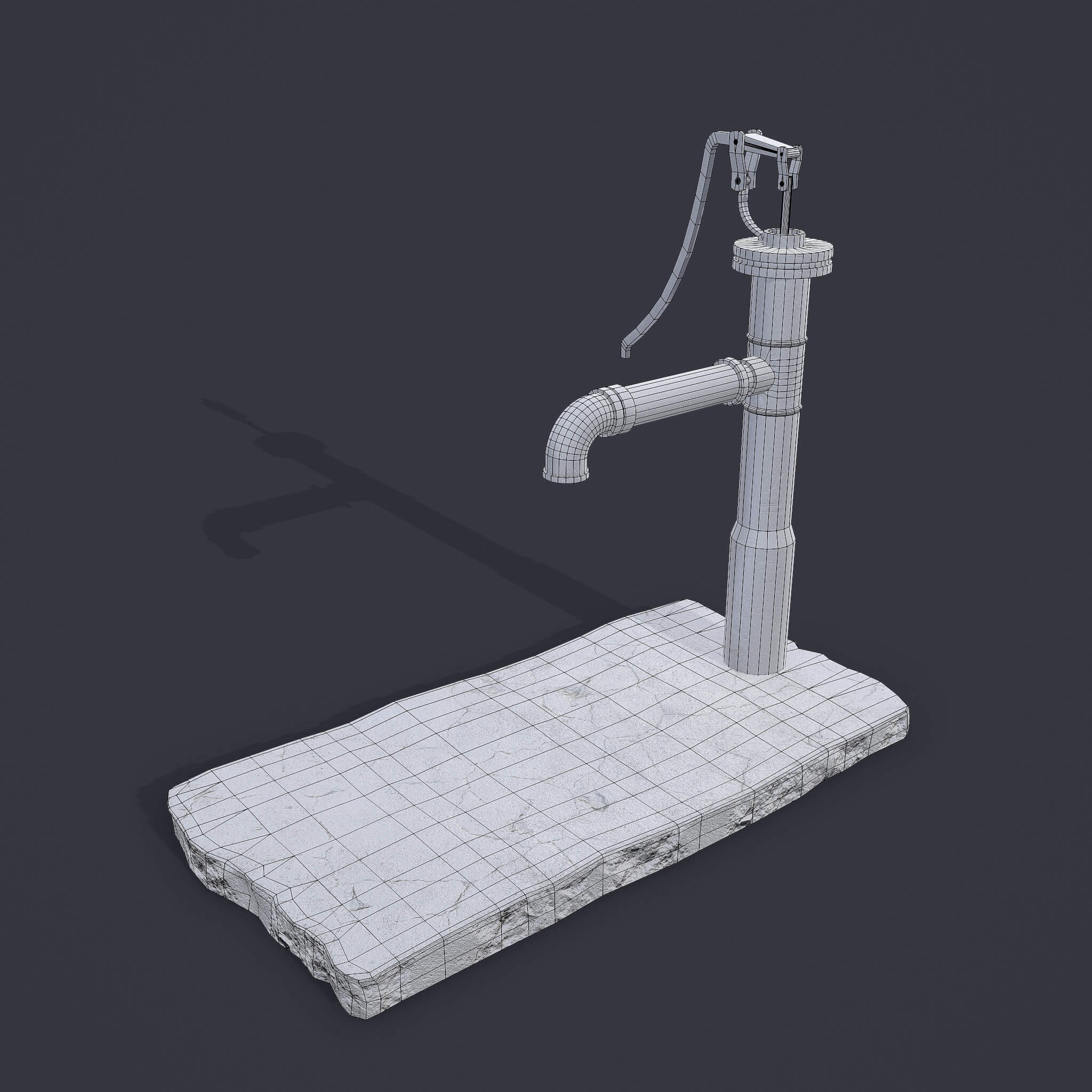 Water Hand Pump - 3D Model by Saqlain