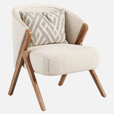 Armchair Upholstered Zara Home - 3D Model by sara-angel