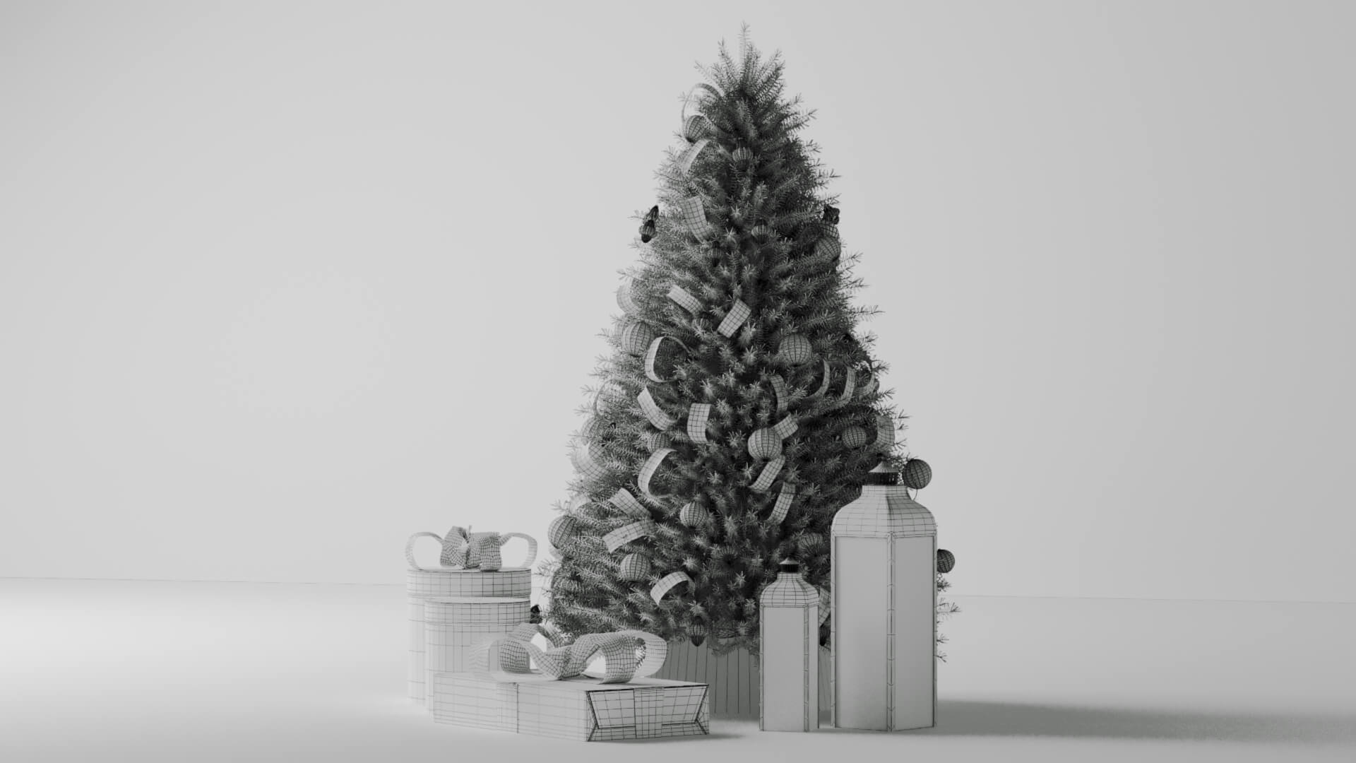 Christmas Tree With Decor 1 - 3D Model by sara-angel
