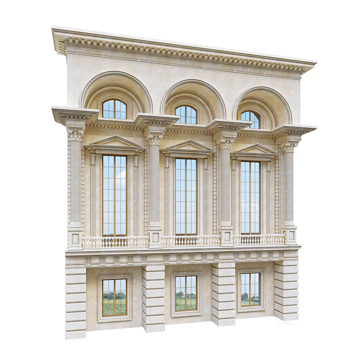 Classic Facade Element - 3D Model by sara-angel