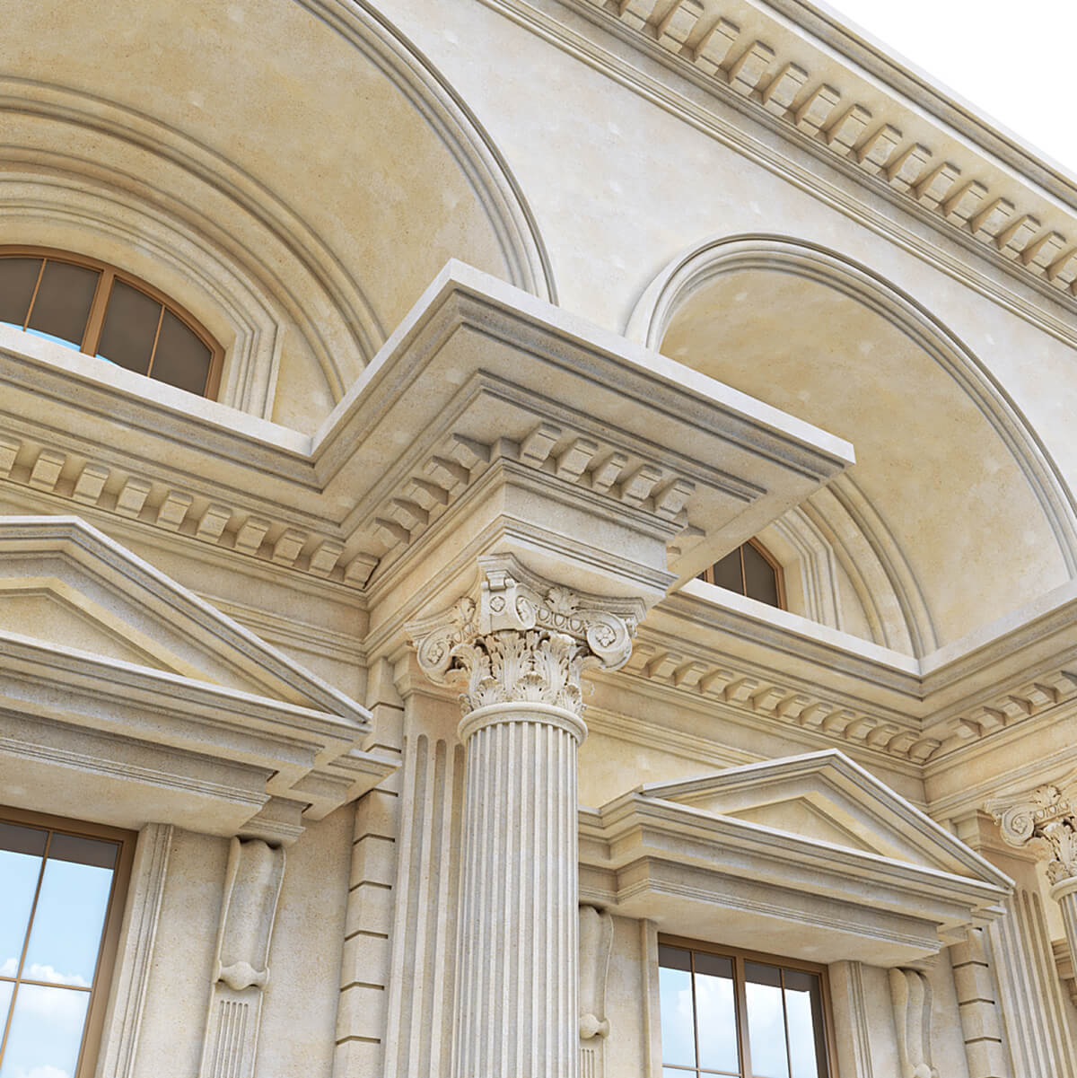 Classic Facade Element - 3D Model by sara-angel