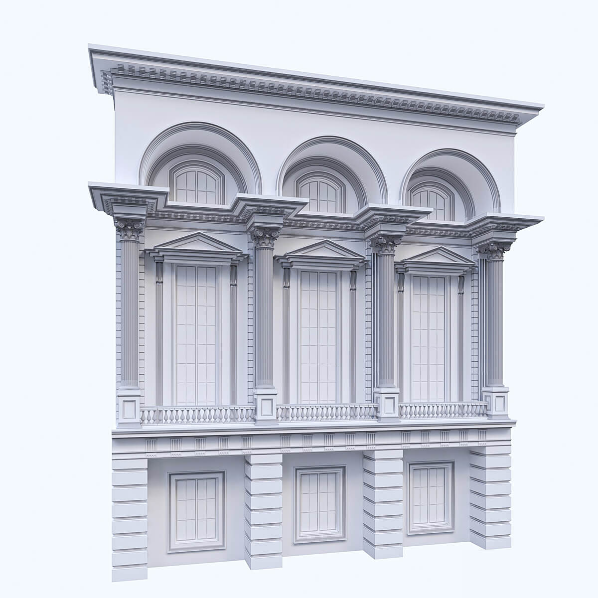 Classic Facade Element - 3D Model by sara-angel