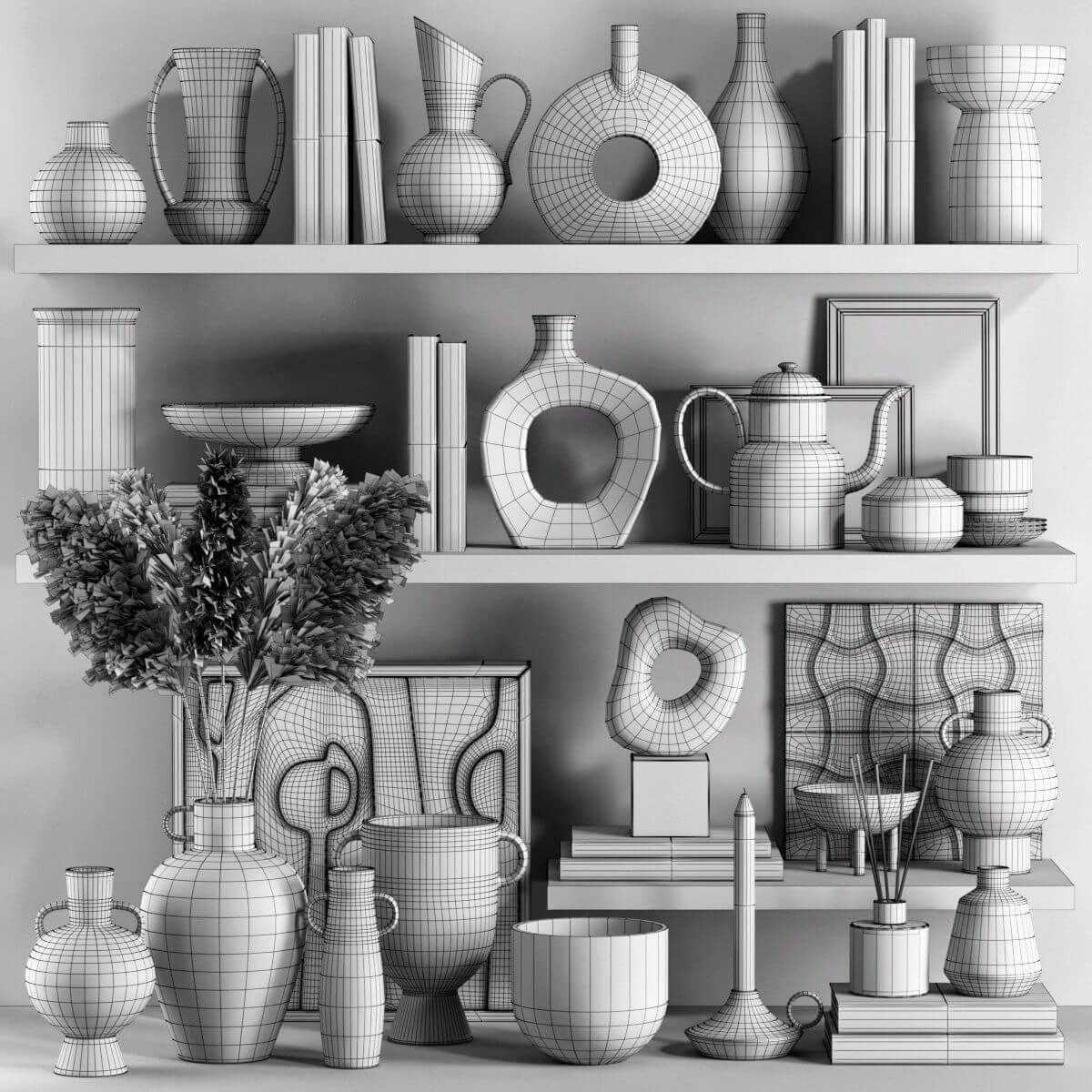 Decor Set 2225 - 3D Model by sara-angel