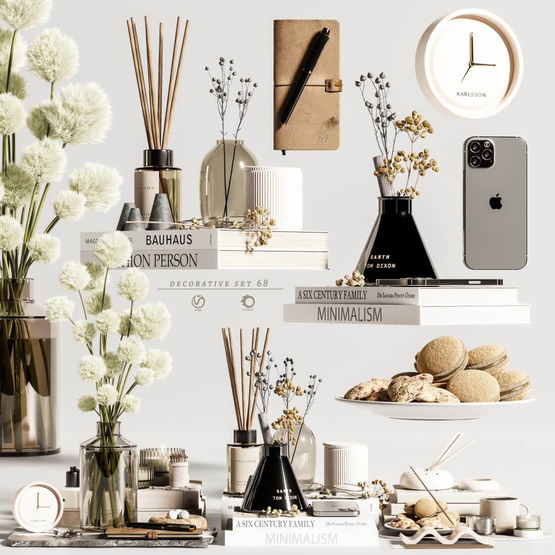 Decorative Set 01 - 3D Model by sara-angel
