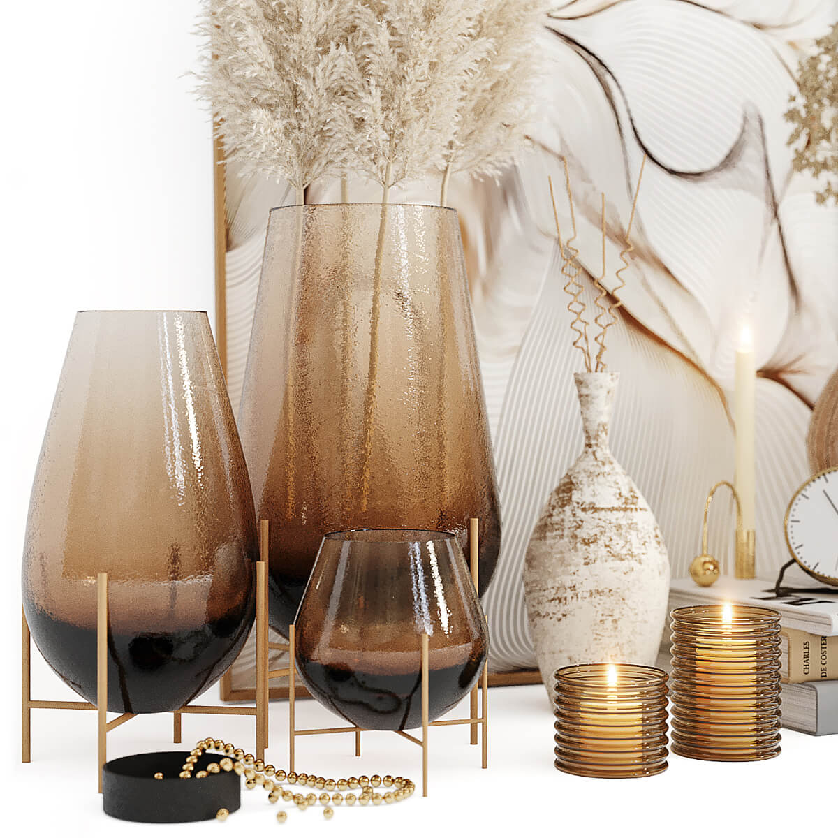 Decorative Set 123 - 3D Model by sara-angel