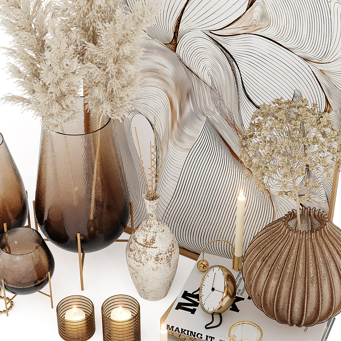 Decorative Set 123 - 3D Model by sara-angel