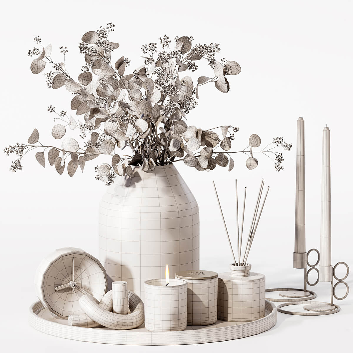 Decorative Set 333 3d Model By Sara Angel