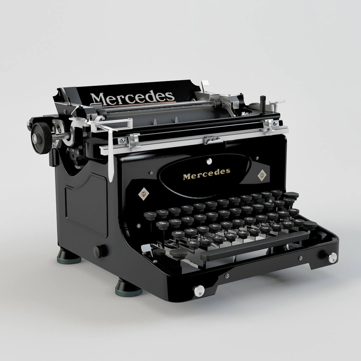 Mercedes Typewriter - 3D Model by sara-angel