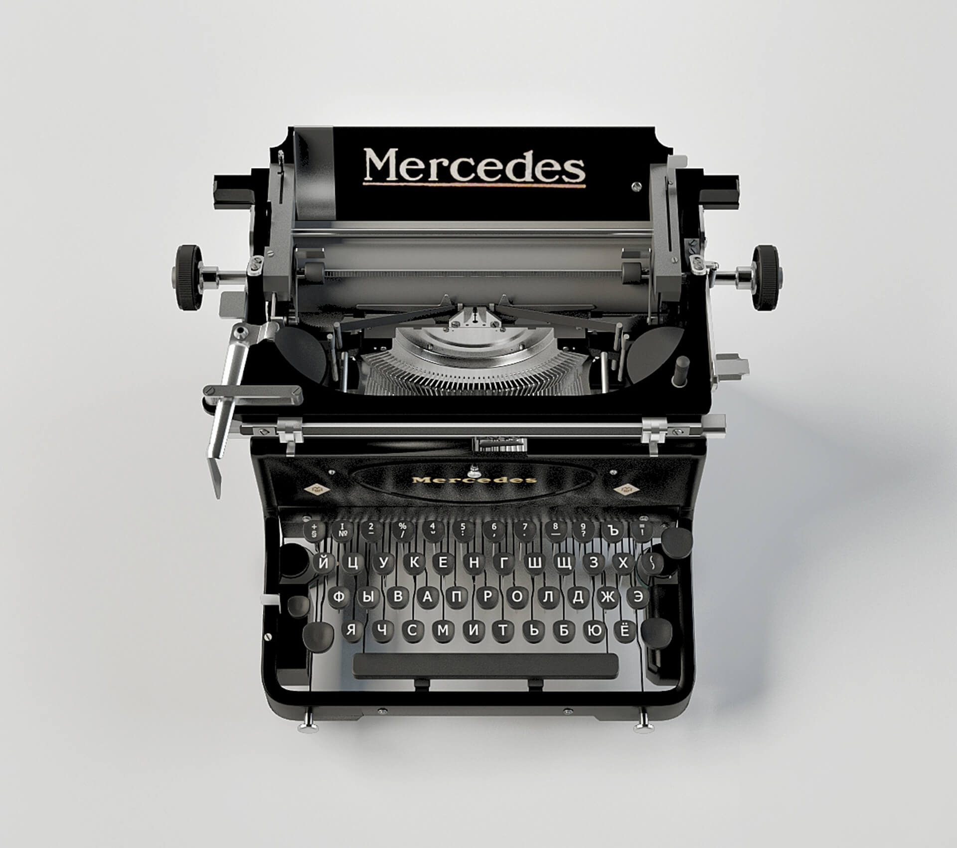 Mercedes Typewriter - 3D Model by sara-angel
