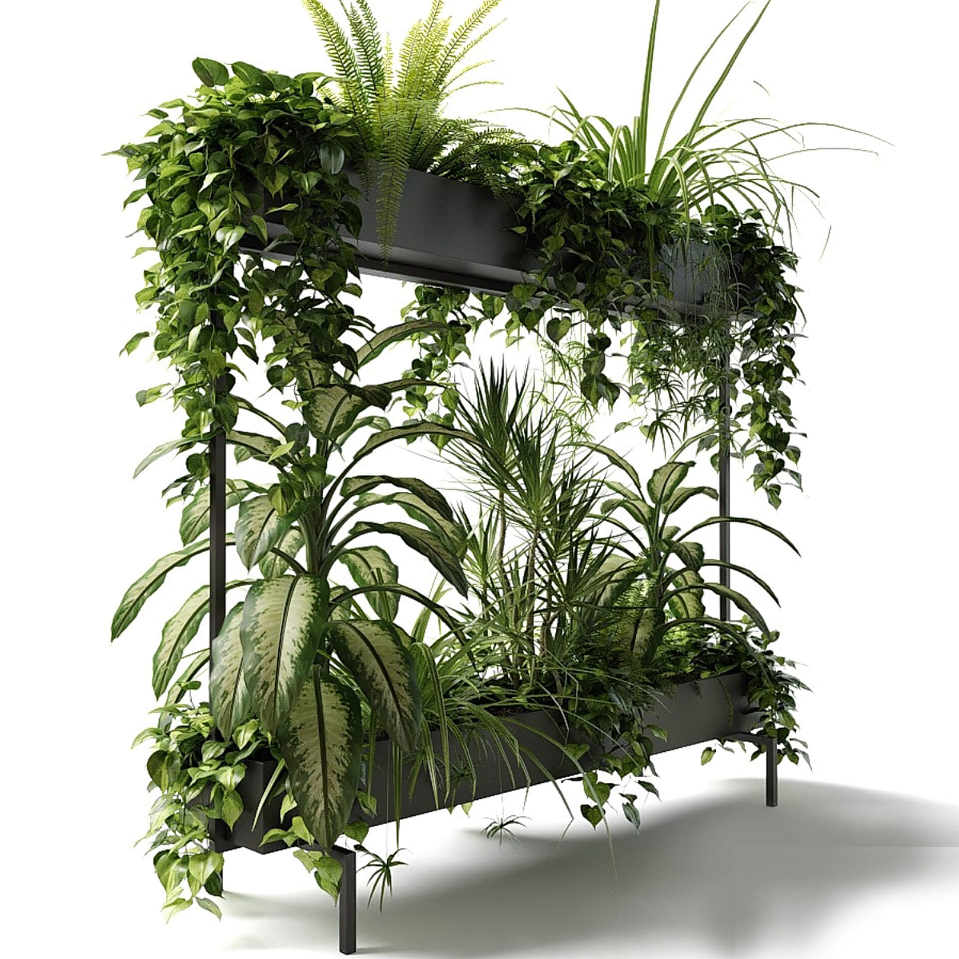 Mynthe Rectangular Two Story Planter - 3D Model by sara-angel