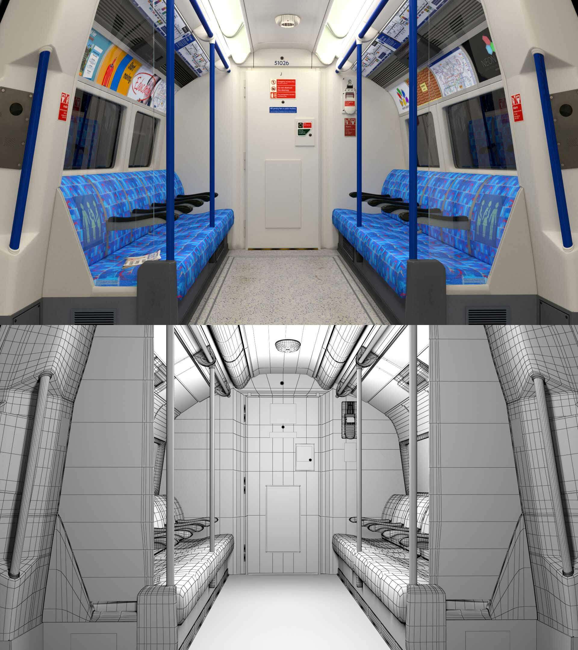 London Underground 3D Render, Digital Art by saraearle