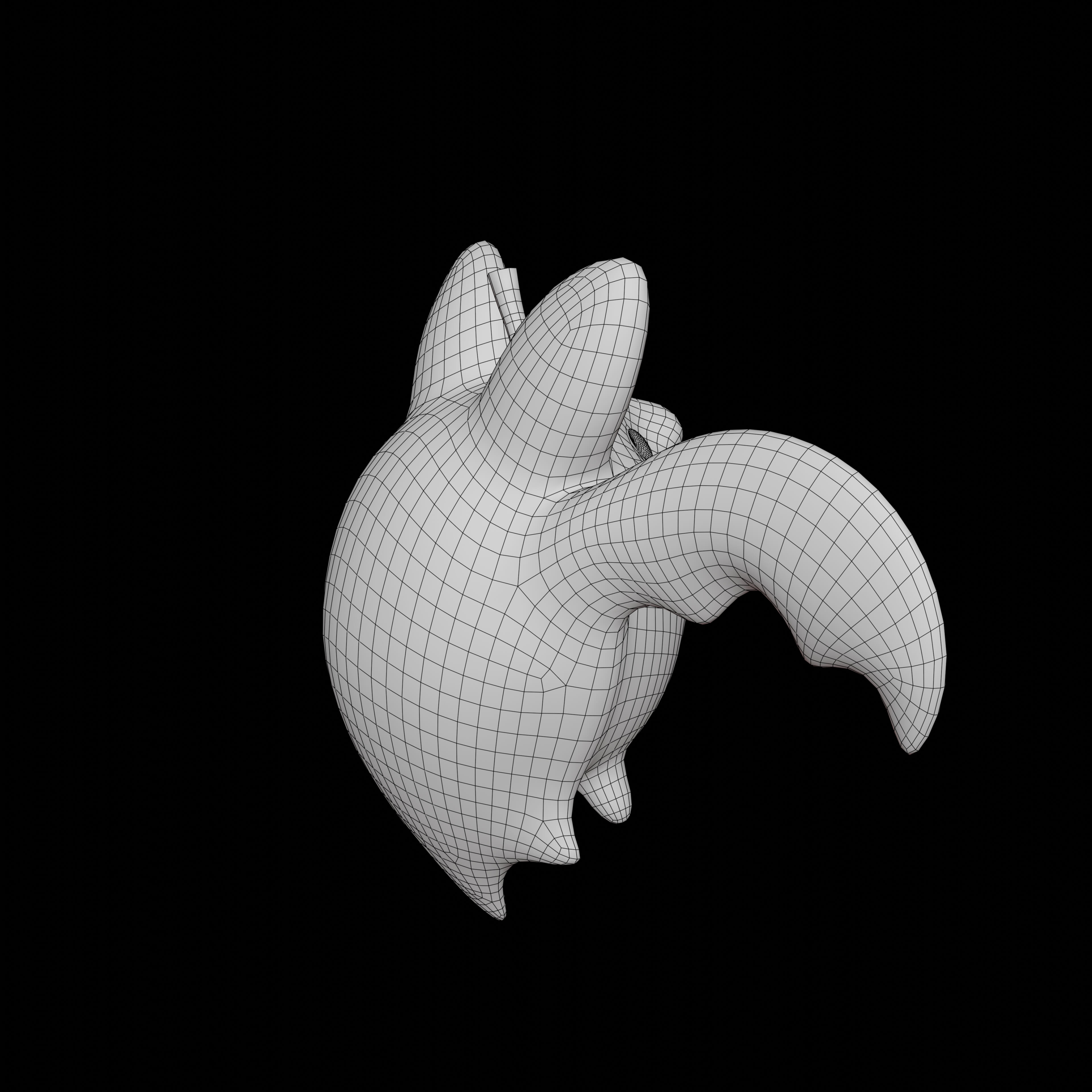 Apple Bat Pet - 3D Model by Sasha_Kholostenko