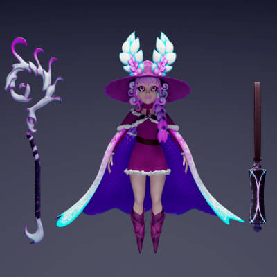 Fairy Witch - 3D Model by Sasha_Kholostenko