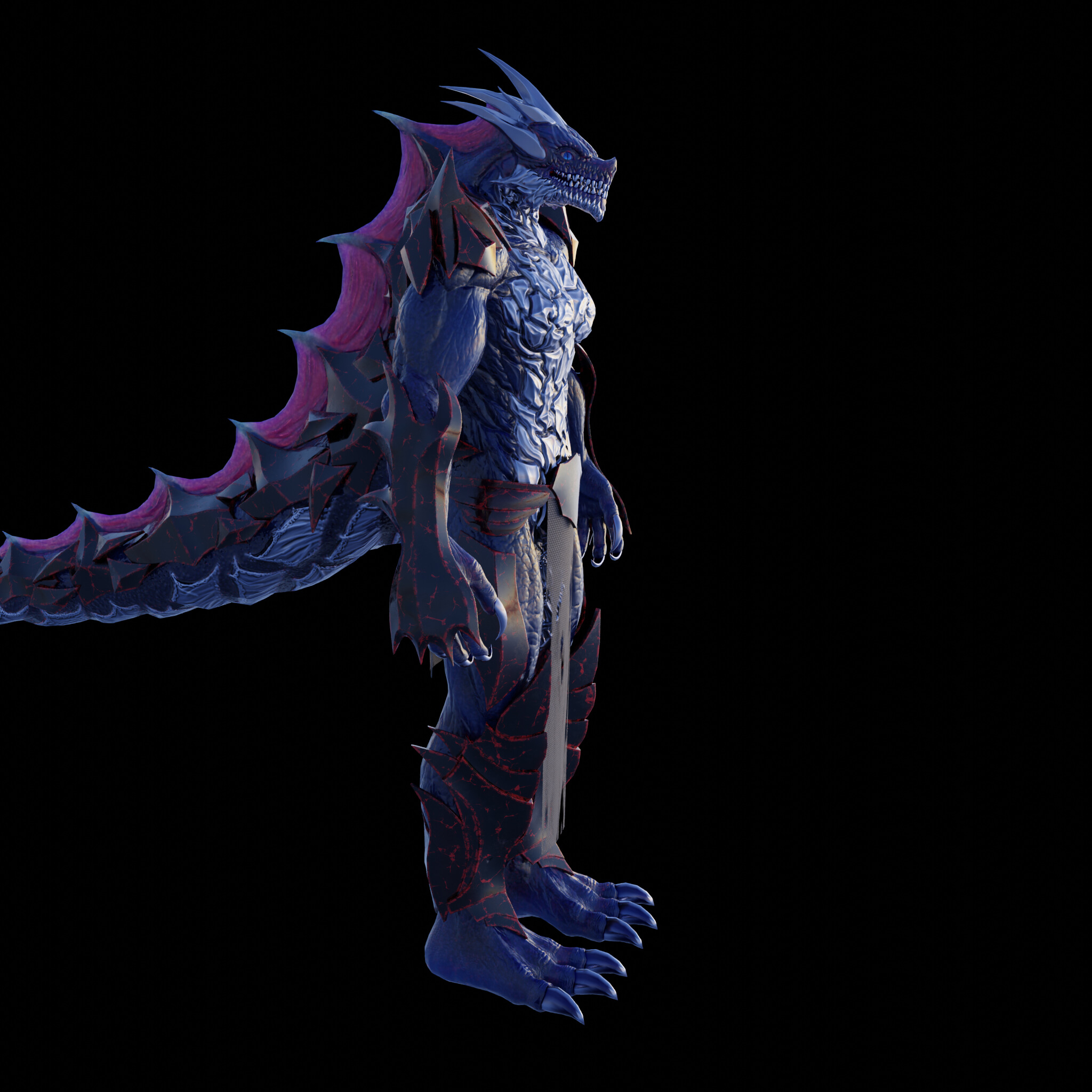 Obsidian Dragon - 3D Model by Sasha_Kholostenko