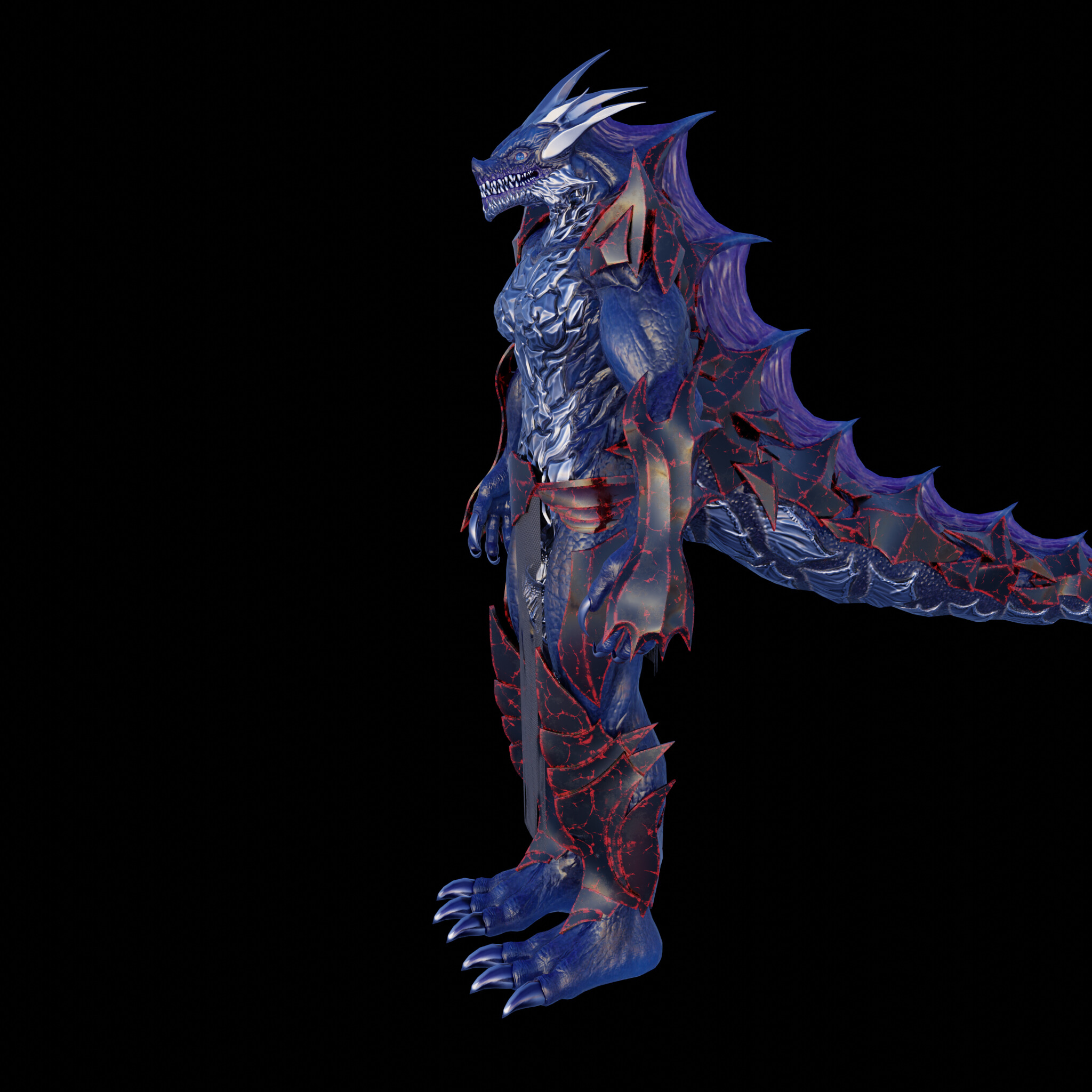 Obsidian Dragon - 3D Model by Sasha_Kholostenko