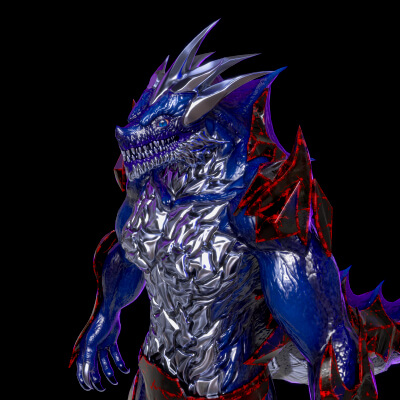 Obsidian Dragon - 3D Model by Sasha_Kholostenko