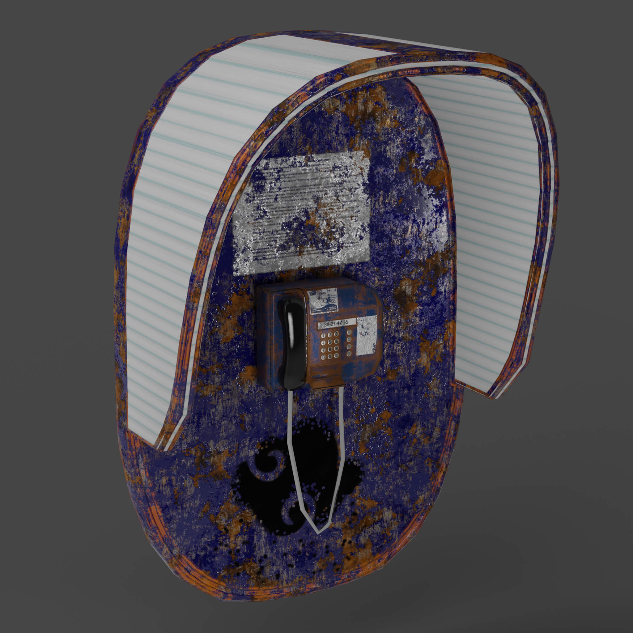 Rust Payphone - 3D Model by Sasha_Kholostenko