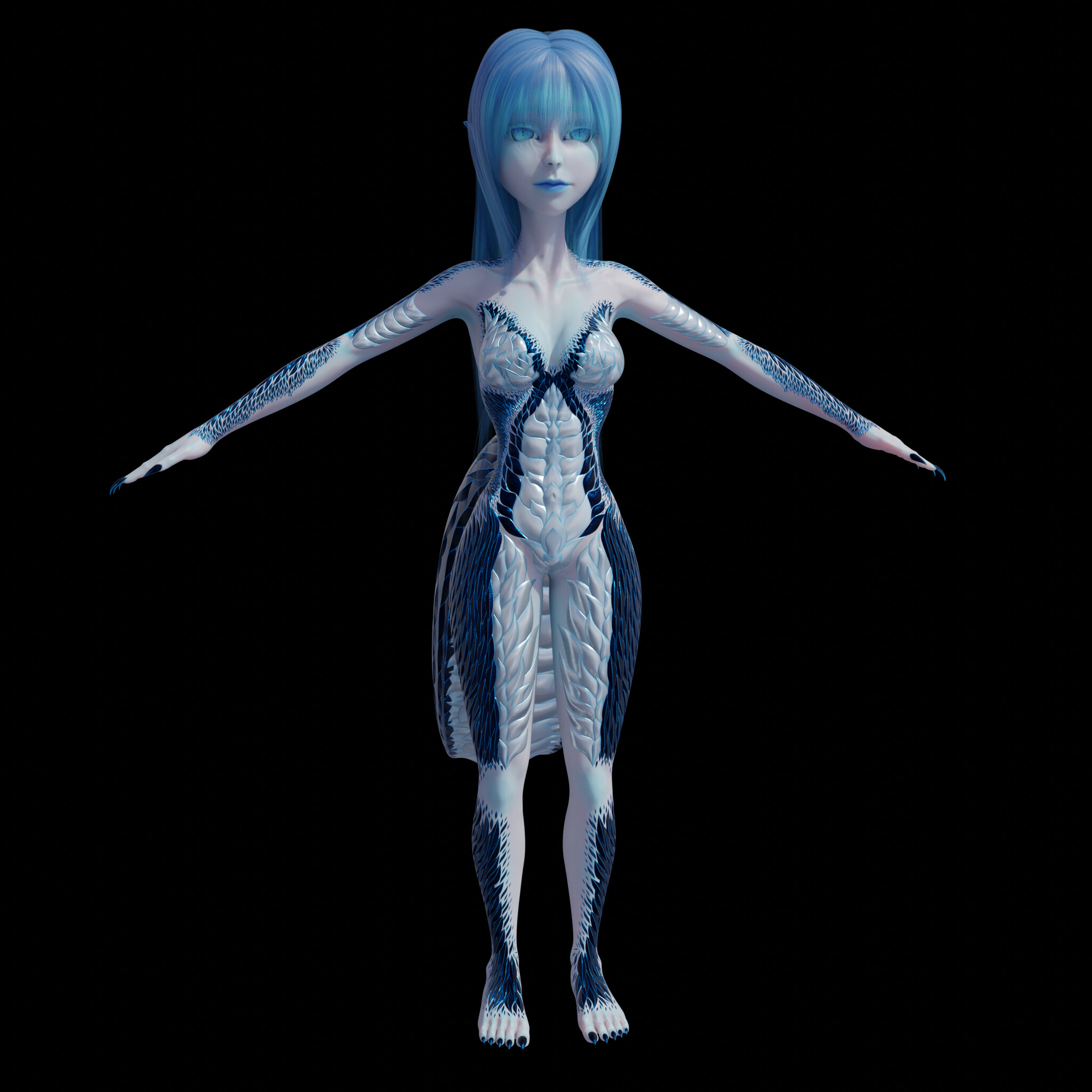 Snake Girl - 3D Model by Sasha_Kholostenko