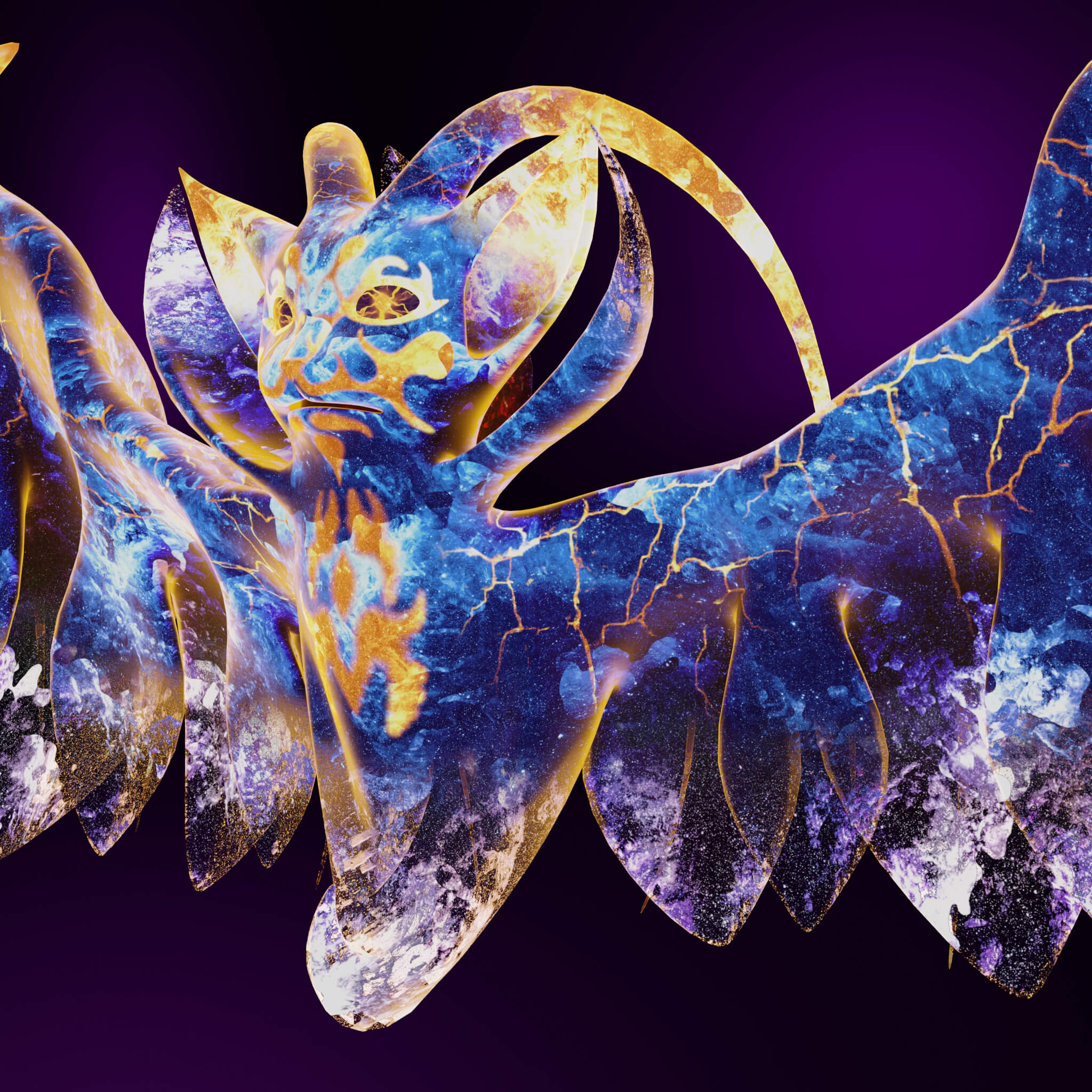 Space Bat - 3D Model by Sasha_Kholostenko