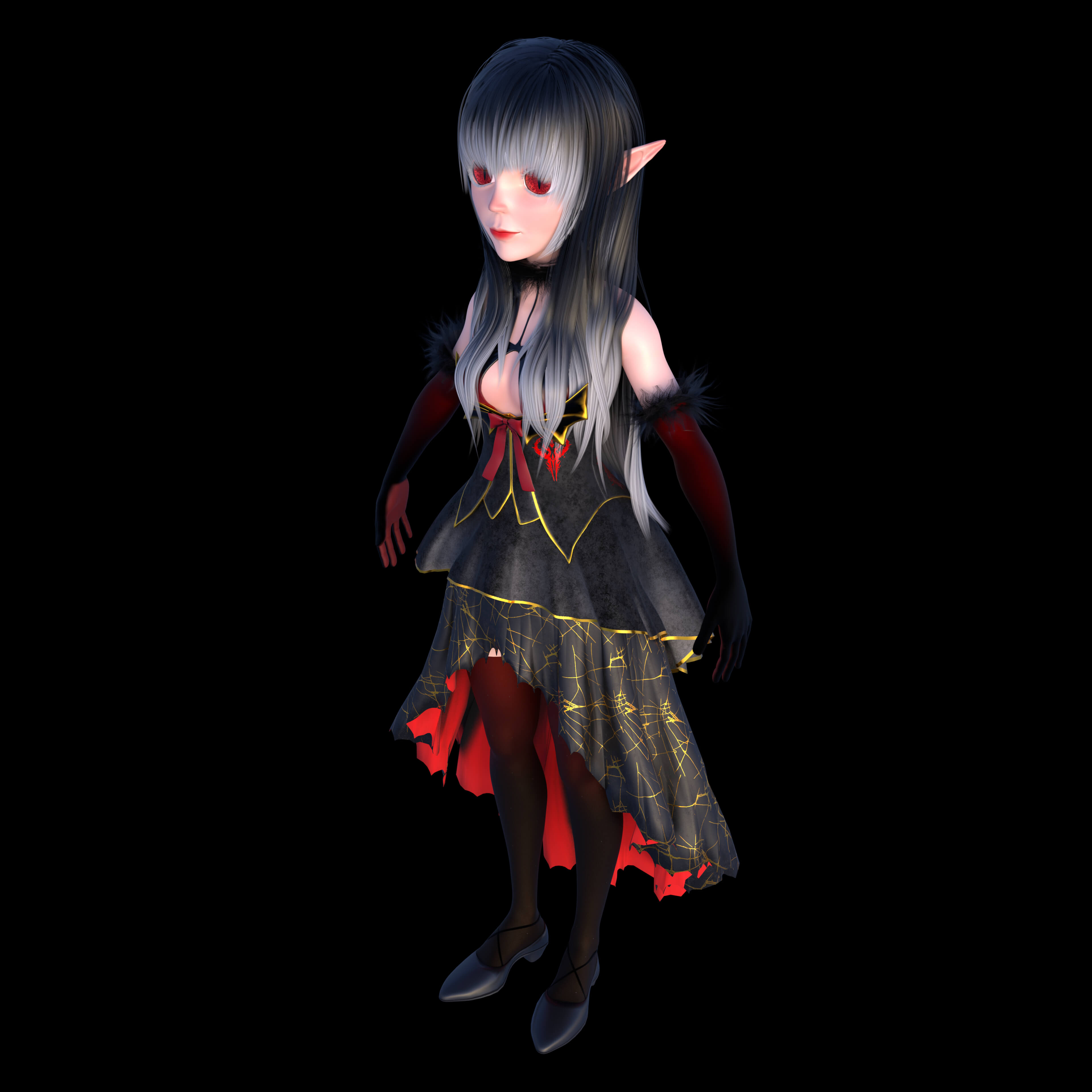 Vampire Girl - 3D Model by Sasha_Kholostenko