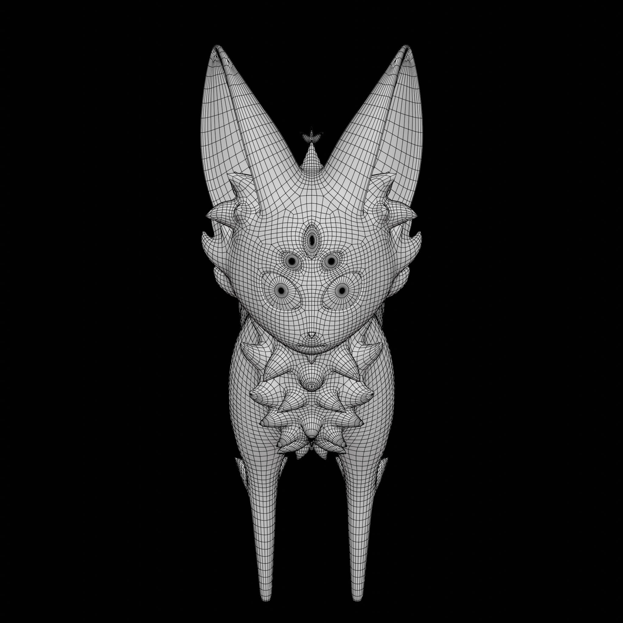 Volcano Monster Cat - 3D Model by Sasha_Kholostenko