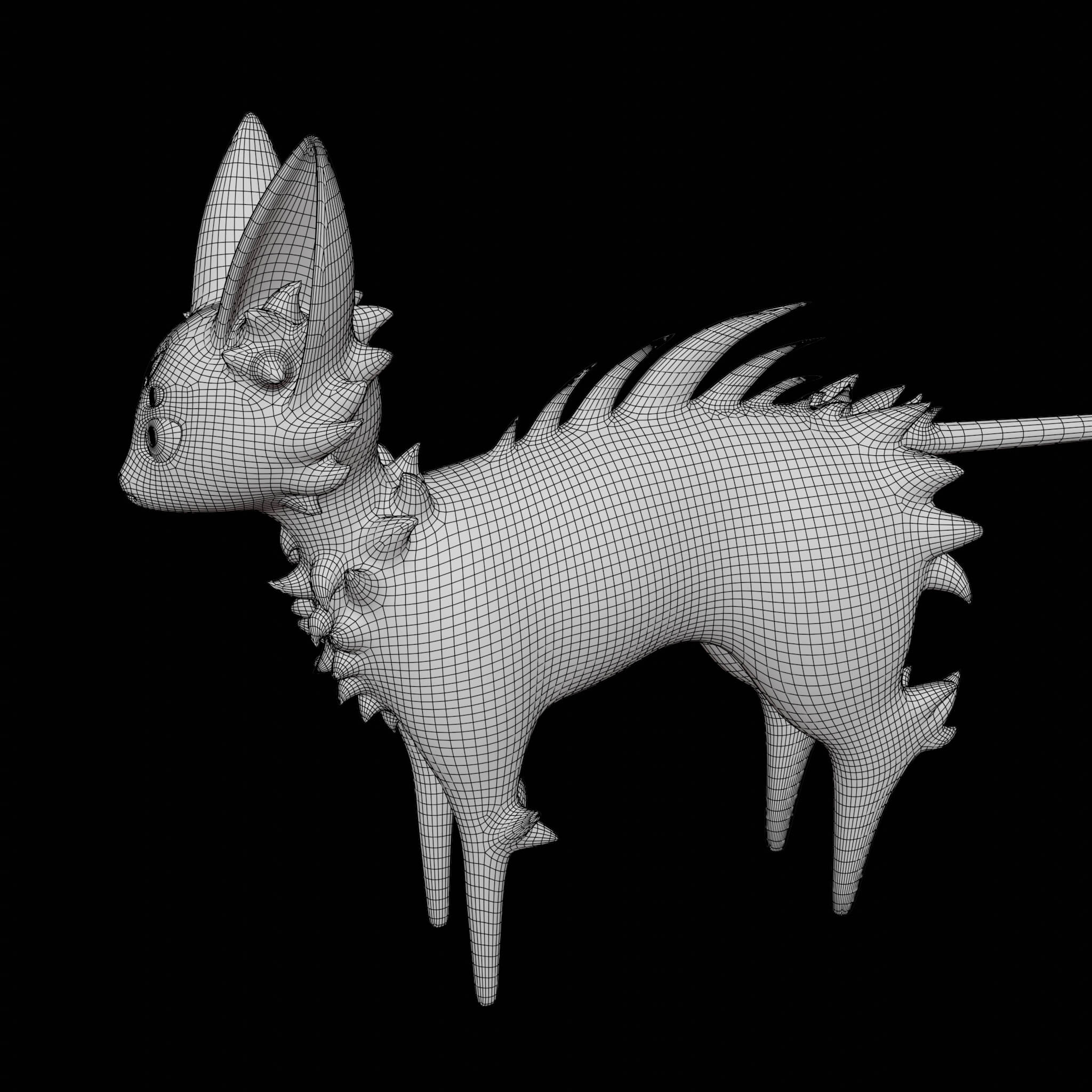 Volcano Monster Cat - 3D Model by Sasha_Kholostenko