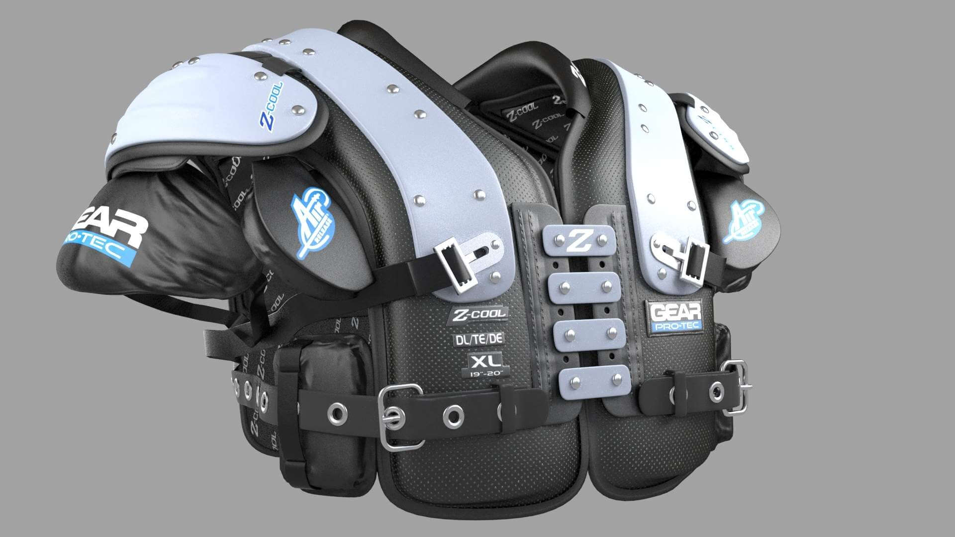 Football Shoulder Pad - 3D Model by SashaHerZ