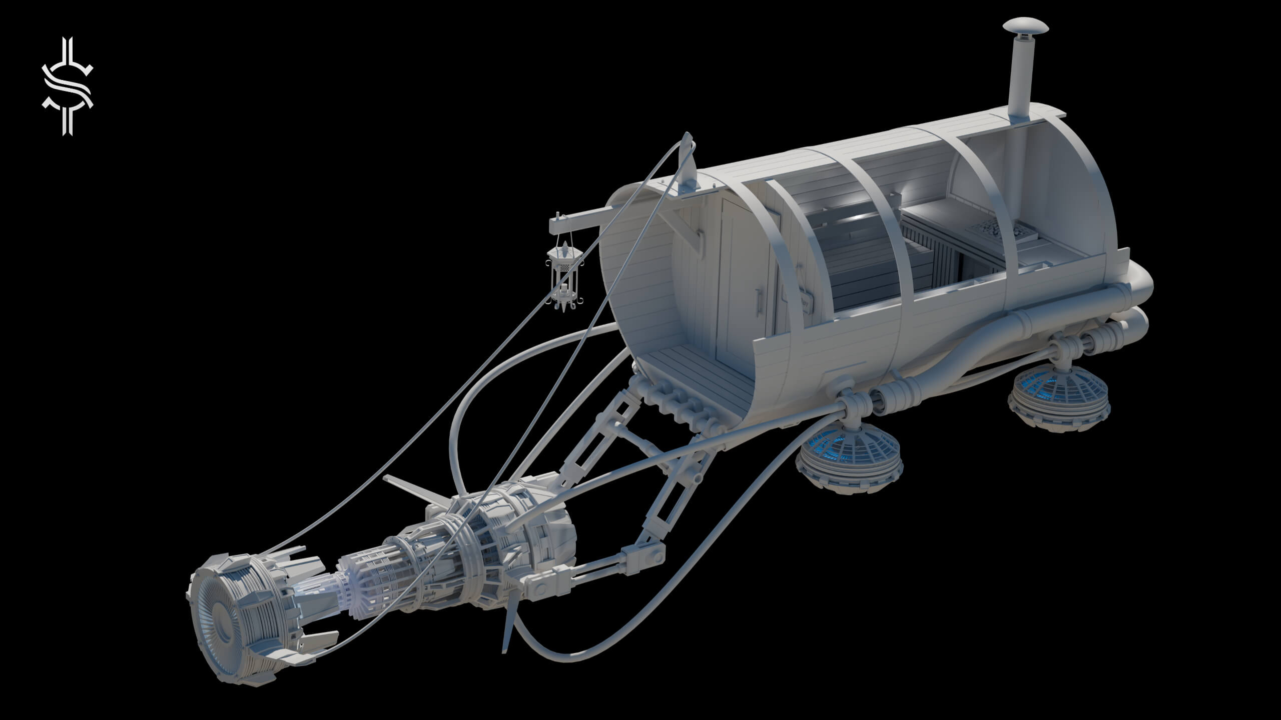 Sauna Pod-Racer 3D Render, Digital Art by Sasus_dev