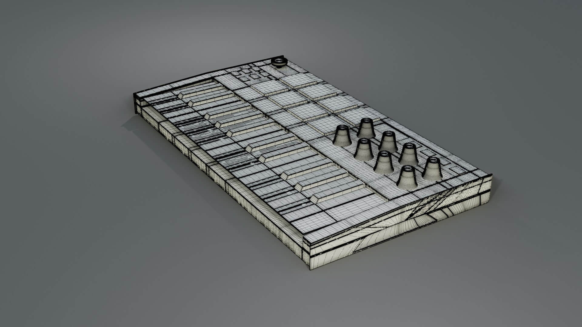 AKAI MPK Mini Piano - 3D Model by sathak