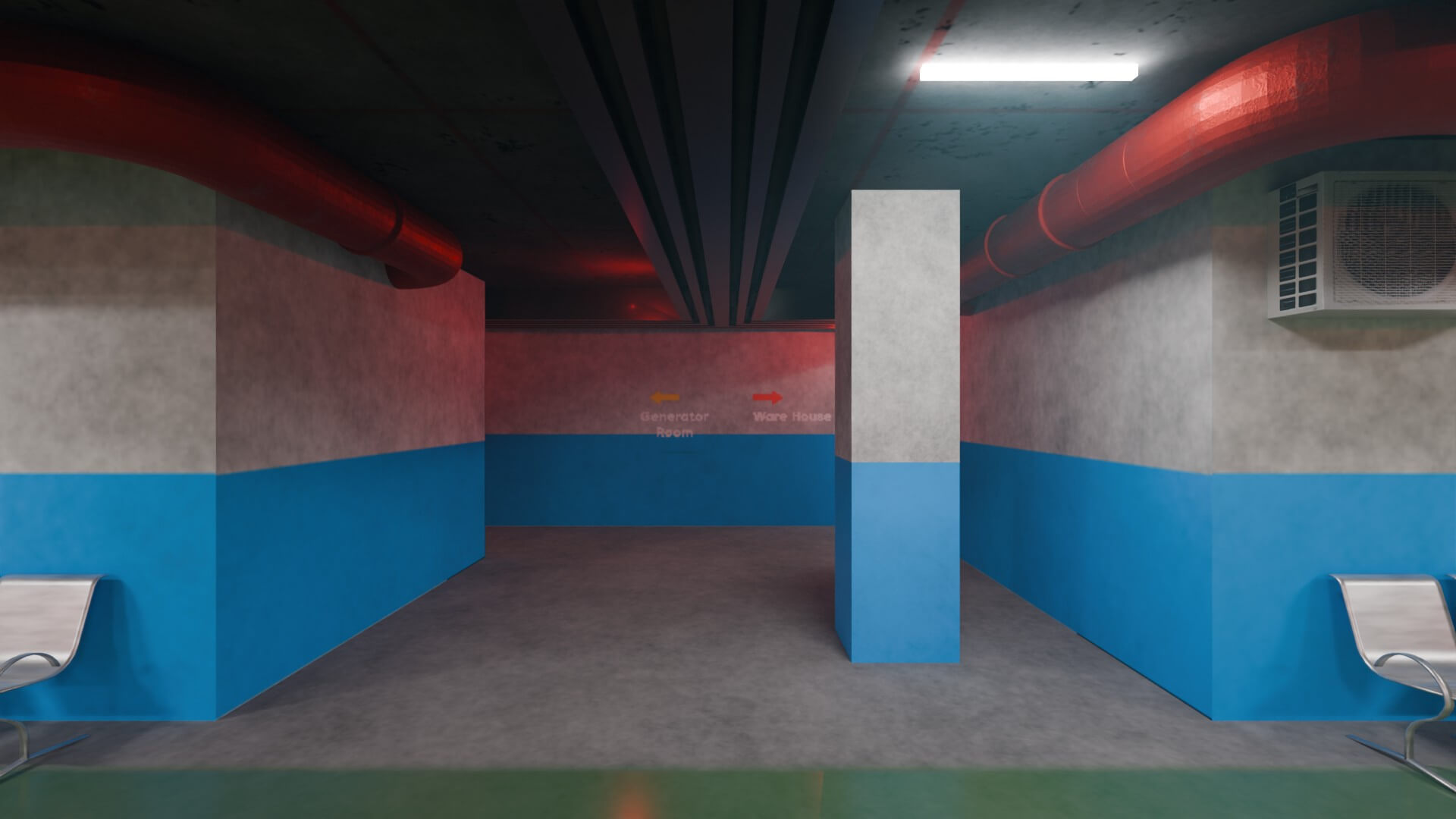 Basement Area - Low Poly - Game Ready - PBR 3D Model by sathak