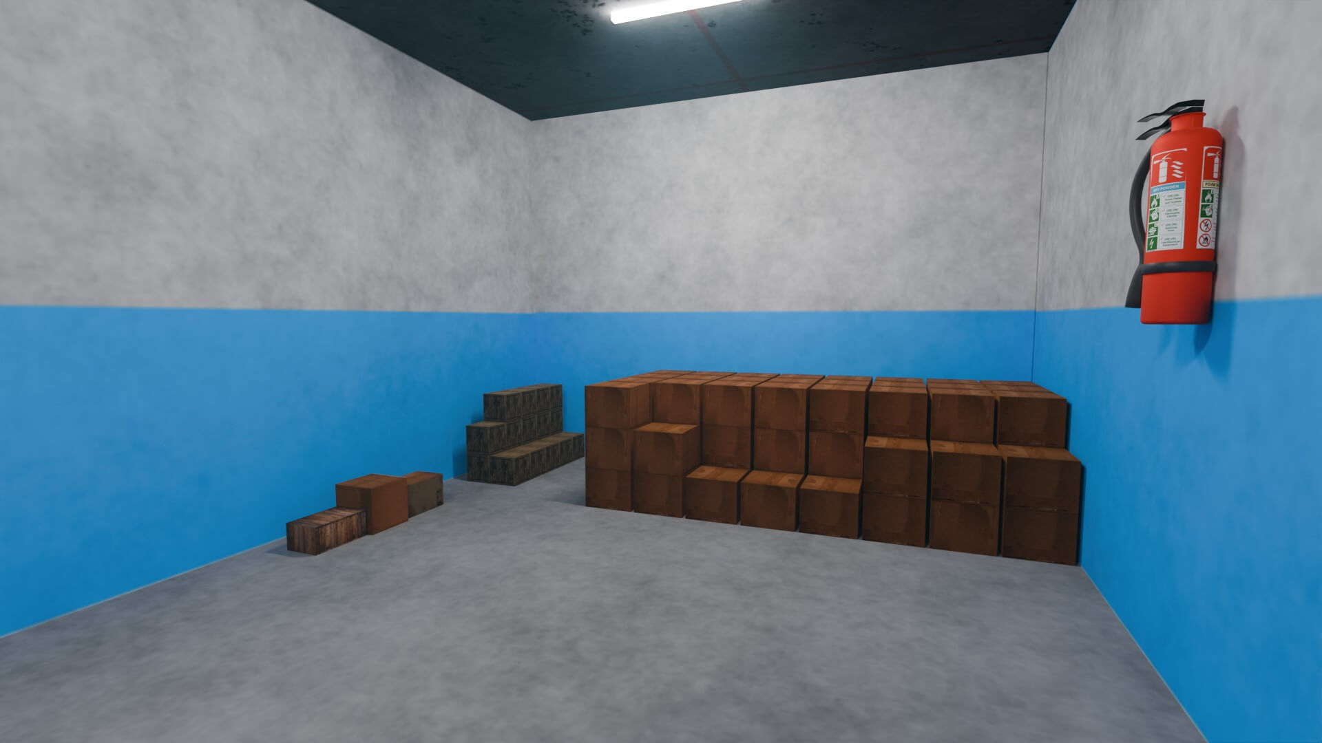 Basement Area - Low Poly - Game Ready - PBR 3D Model by sathak