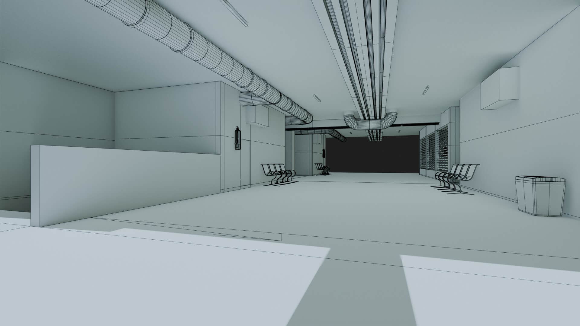 Basement Area - Low Poly - Game Ready - PBR 3D Model by sathak