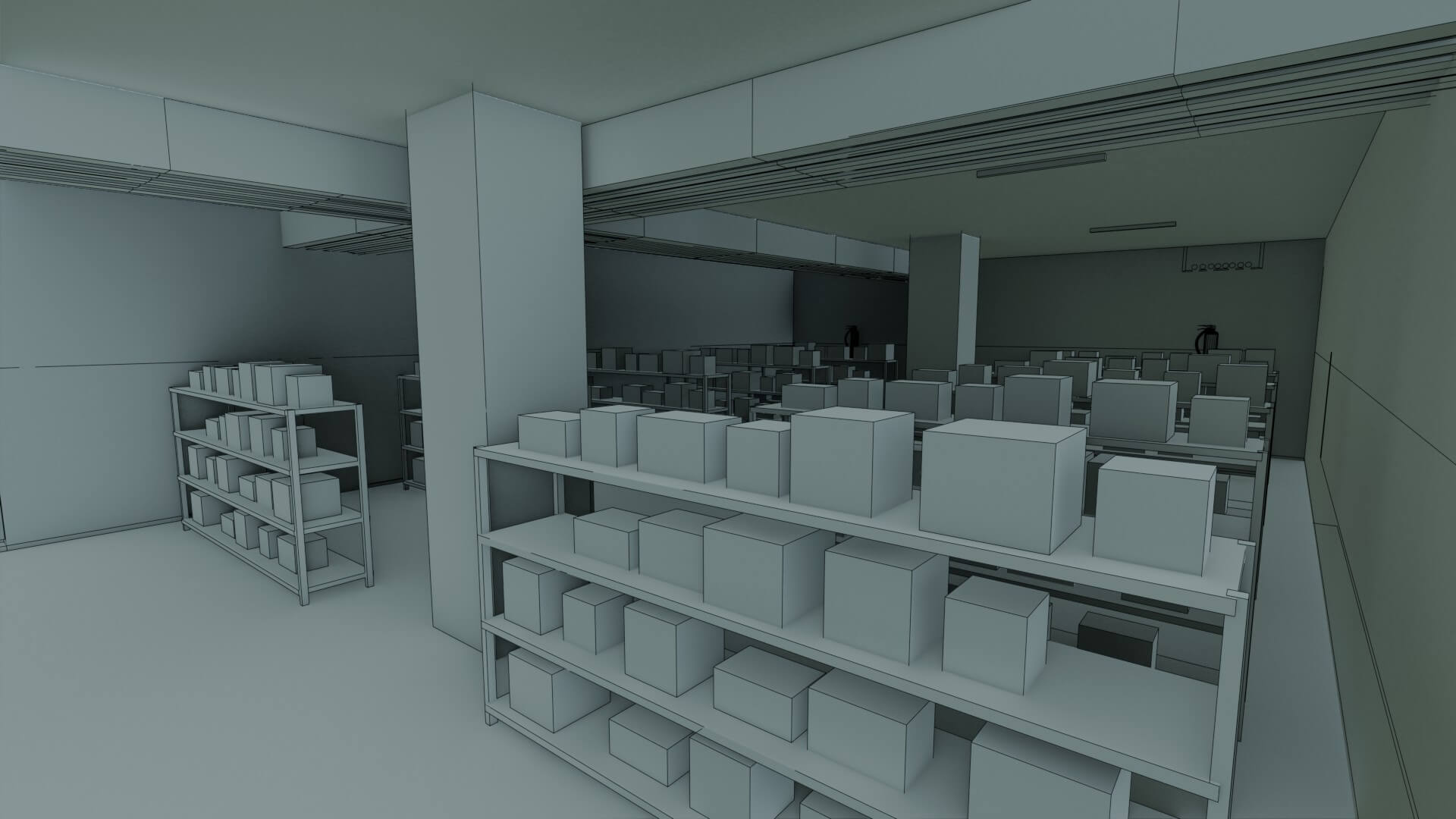 Basement Area - Low Poly - Game Ready - PBR 3D Model by sathak