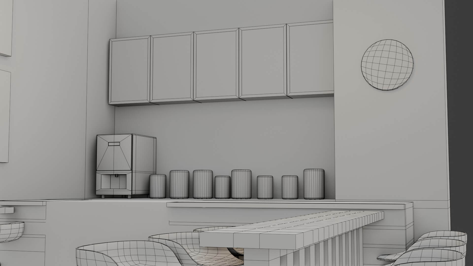 Coffee Shop - Low Poly 3D Model by sathak
