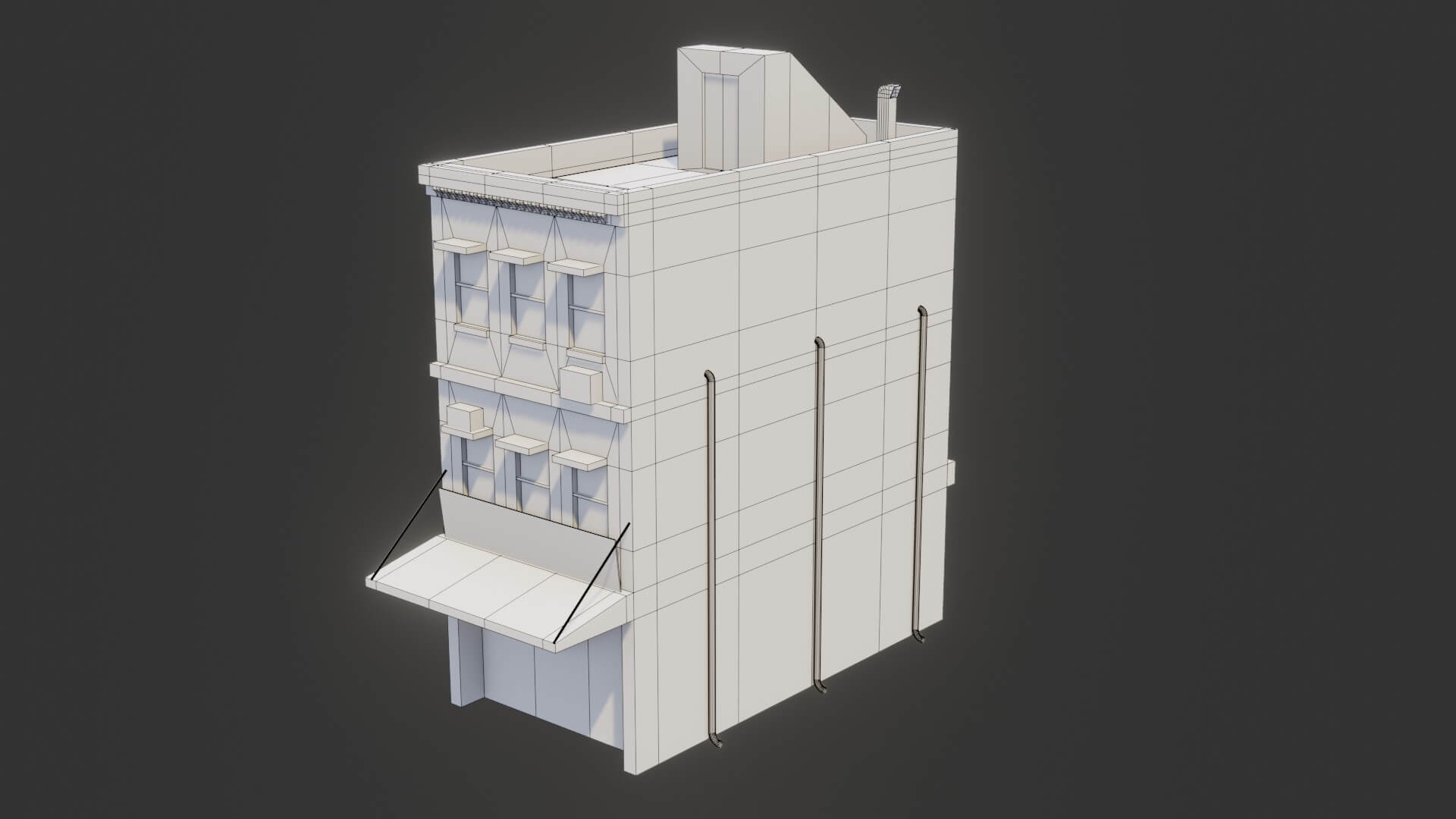 Commercial Building - 3D Model by sathak