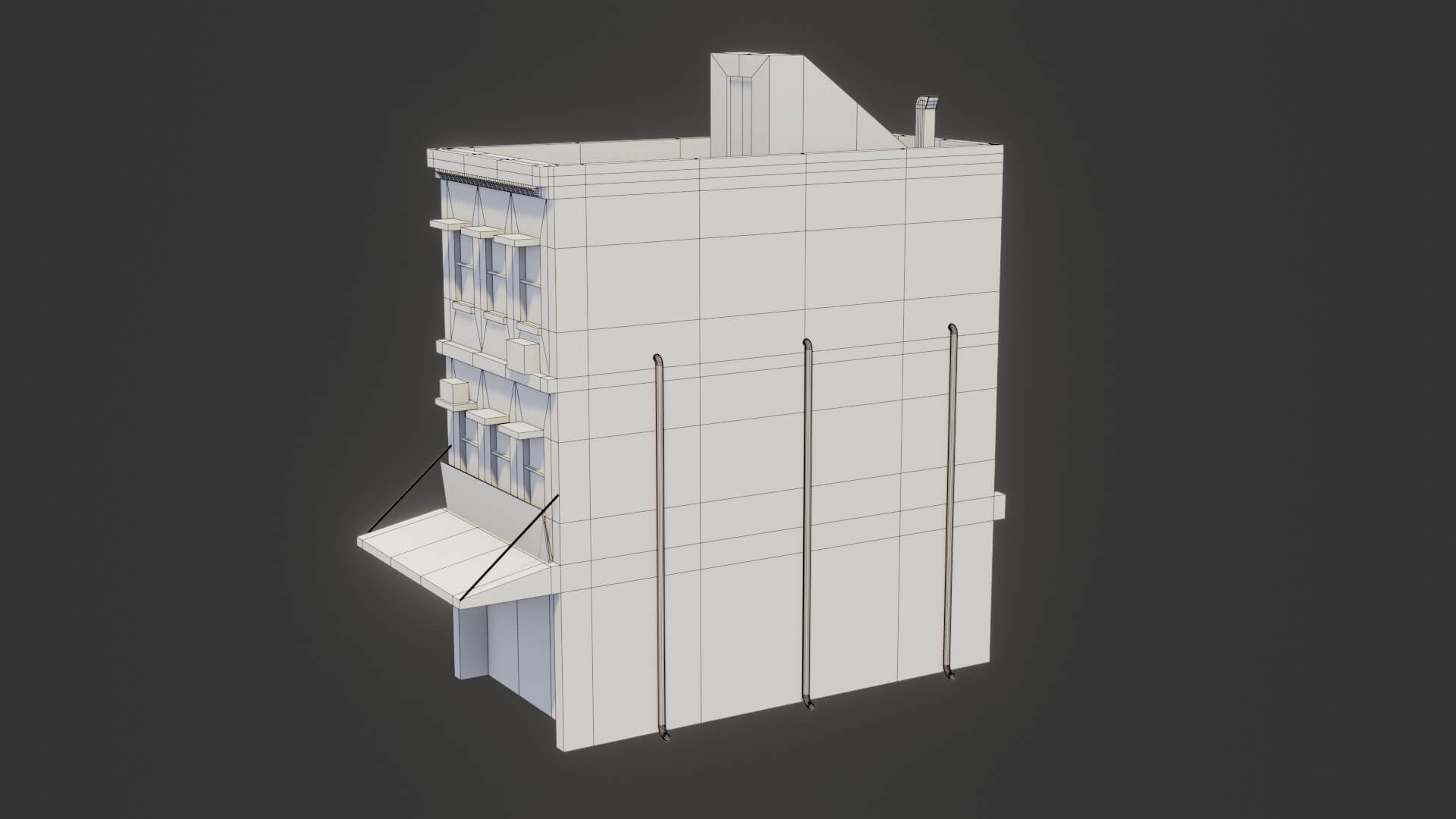 Commercial Building - 3D Model by sathak
