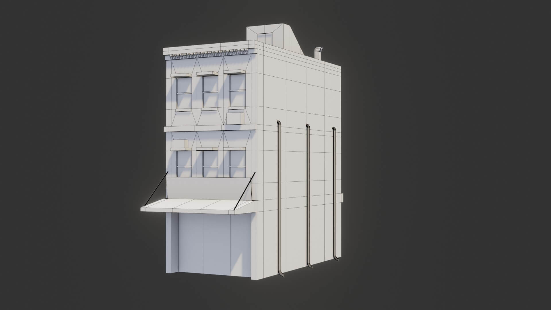 Commercial Building - 3D Model by sathak