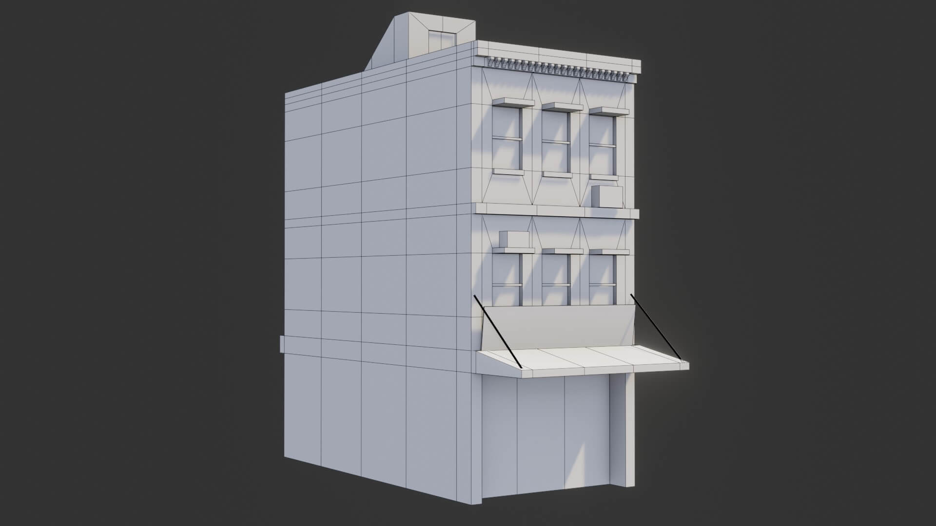Commercial Building - 3D Model by sathak