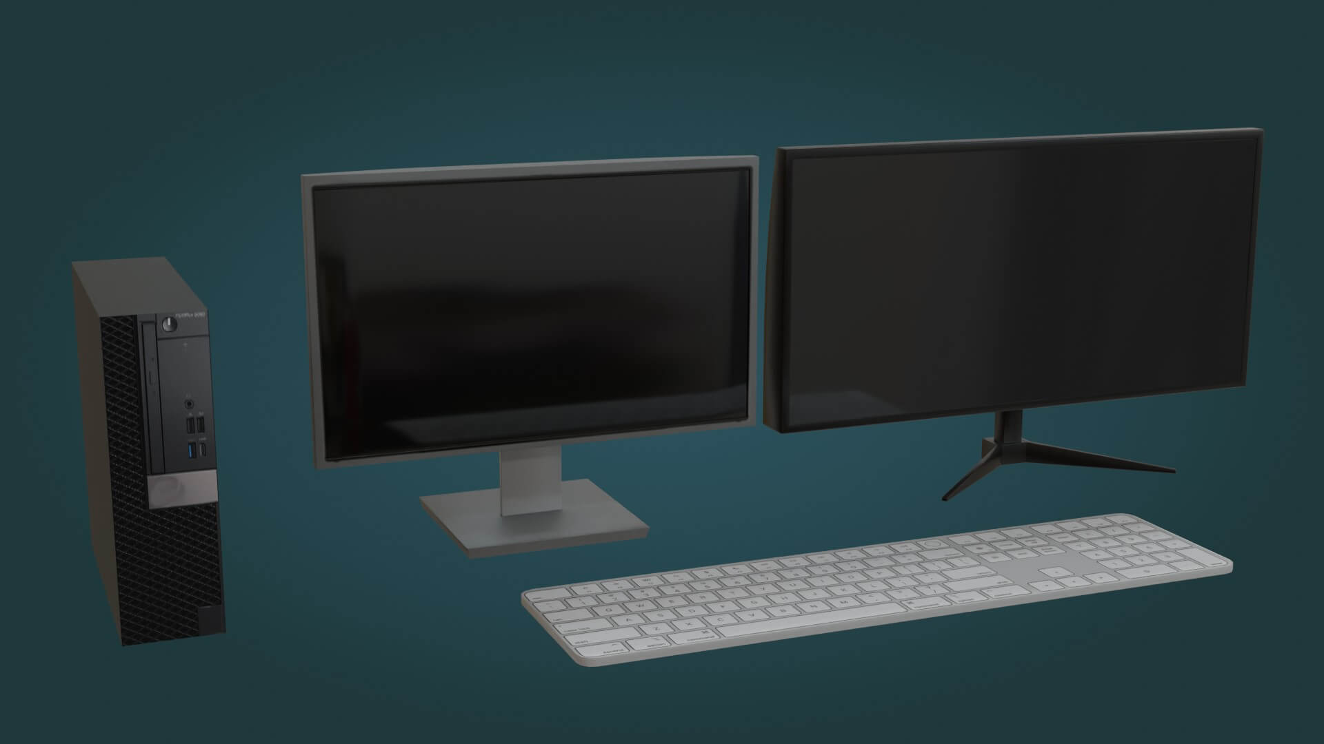 Computer Monitors CPU - 3D Model by sathak