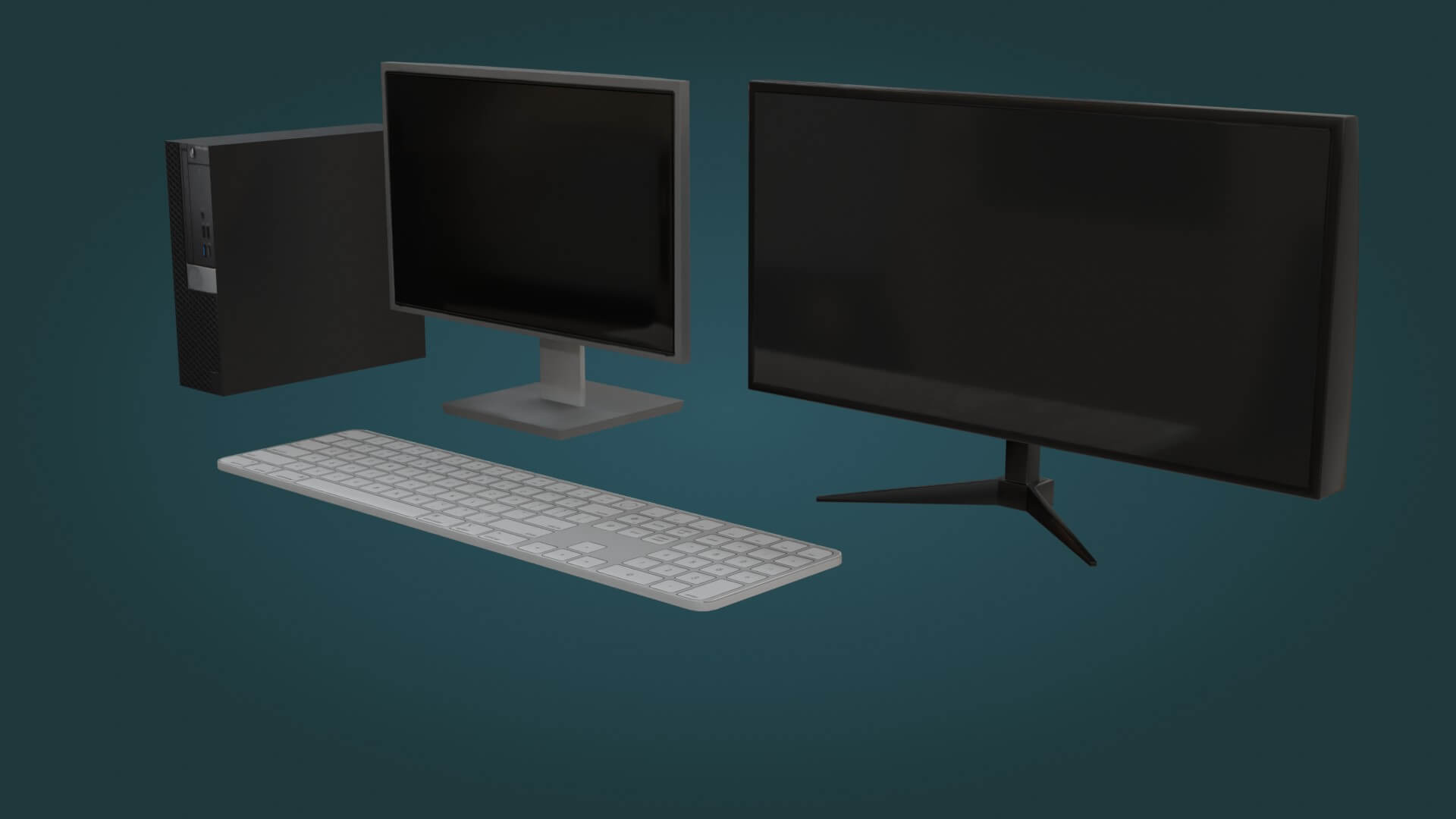 Computer Monitors CPU - 3D Model by sathak