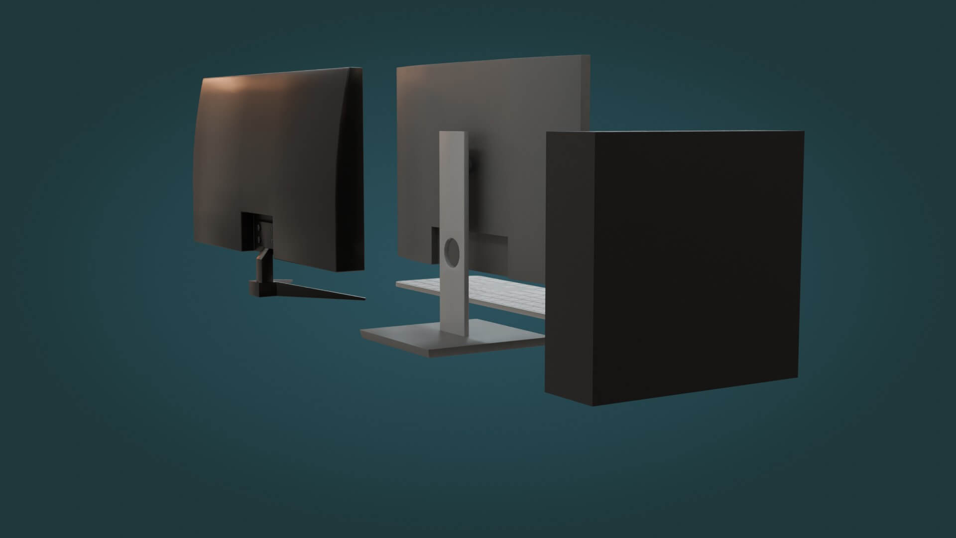 Computer Monitors CPU - 3D Model by sathak