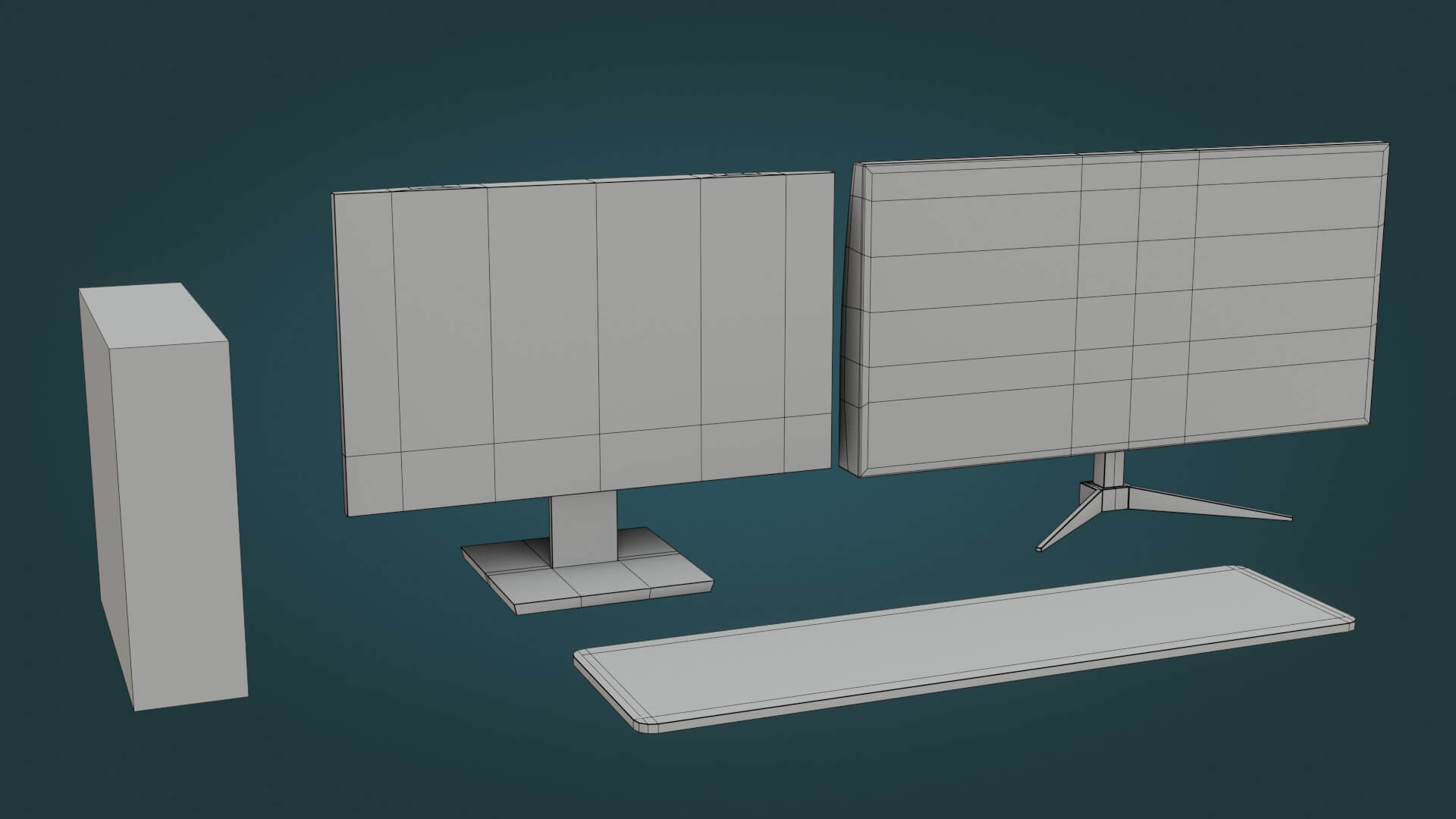Computer Monitors CPU - 3D Model by sathak